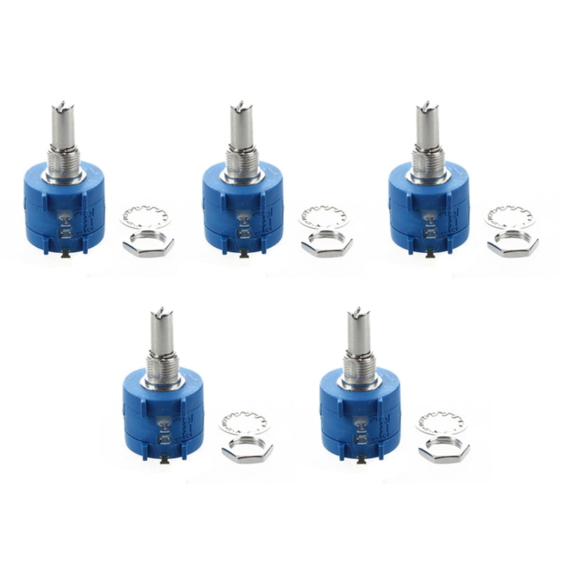 5X 3590S-2-103L 10K Ohm 10-Turn Rotary Wire Wound Potentiometer,5 x ...