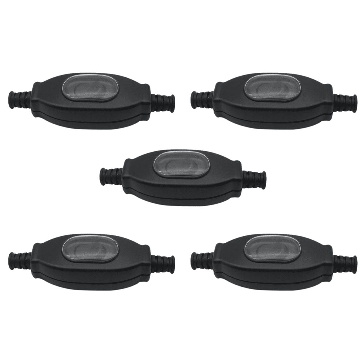 5X 3A 250V 8mm Waterproof in Line Switch Cord Switch IP65 Round Wire ...