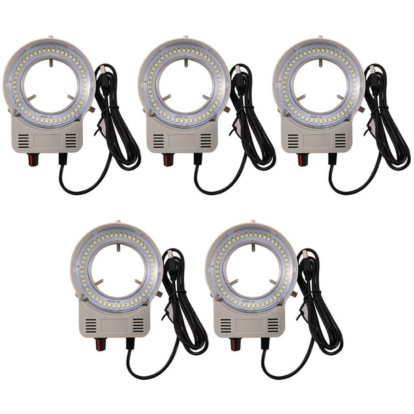 5X 48 LED Industrial Microscope Camera Ring Lamp Light Illuminator Lamp ...