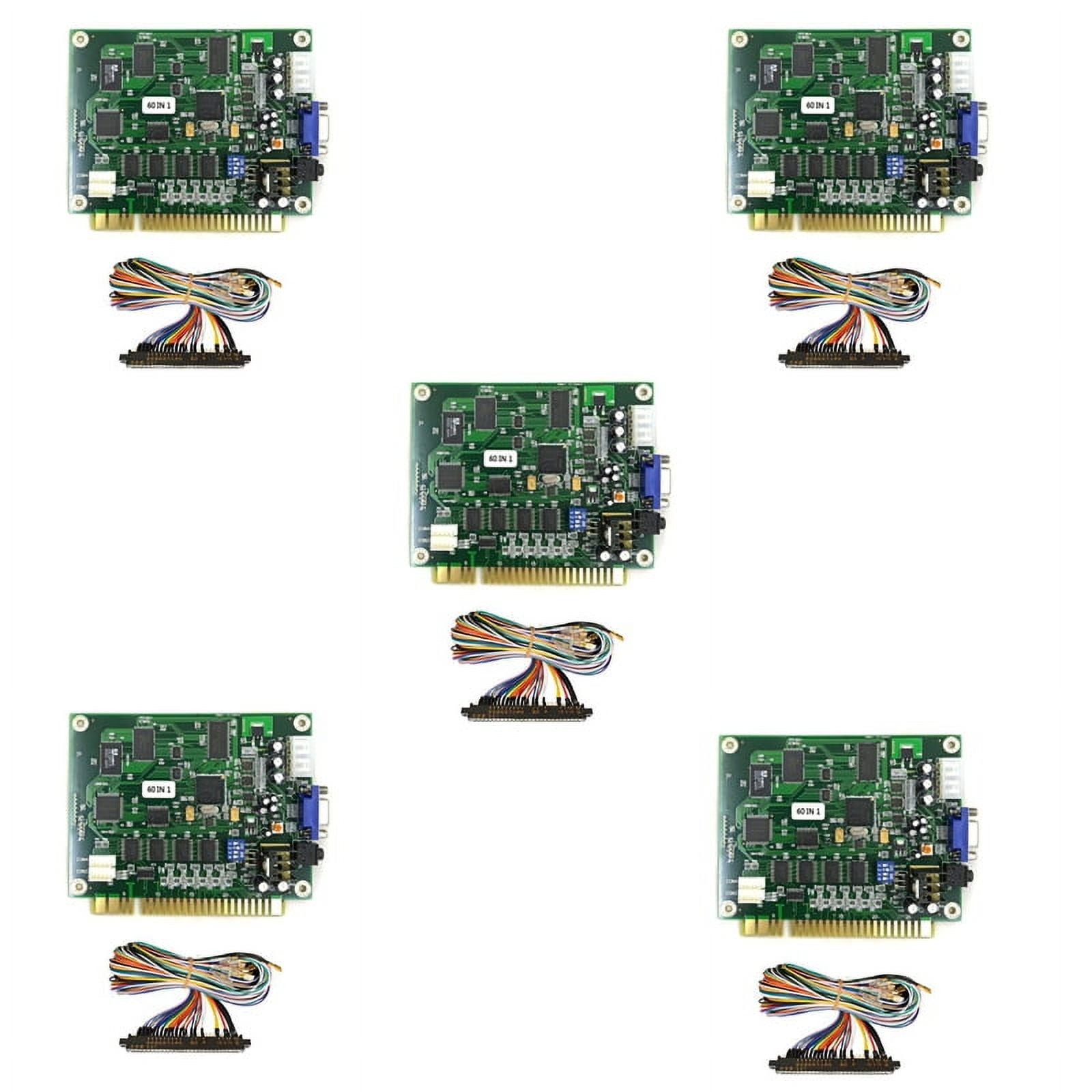 5X 60 in 1 Multicade PCB Board Arcade Game Board with 28P Cable VGA Output Arcade Game Board ...