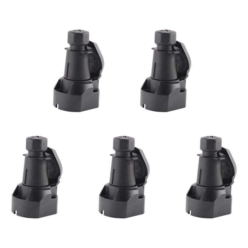 5X 7 Pin European Trailer Socket+Plug Tow Bar Connector for Car RV ...