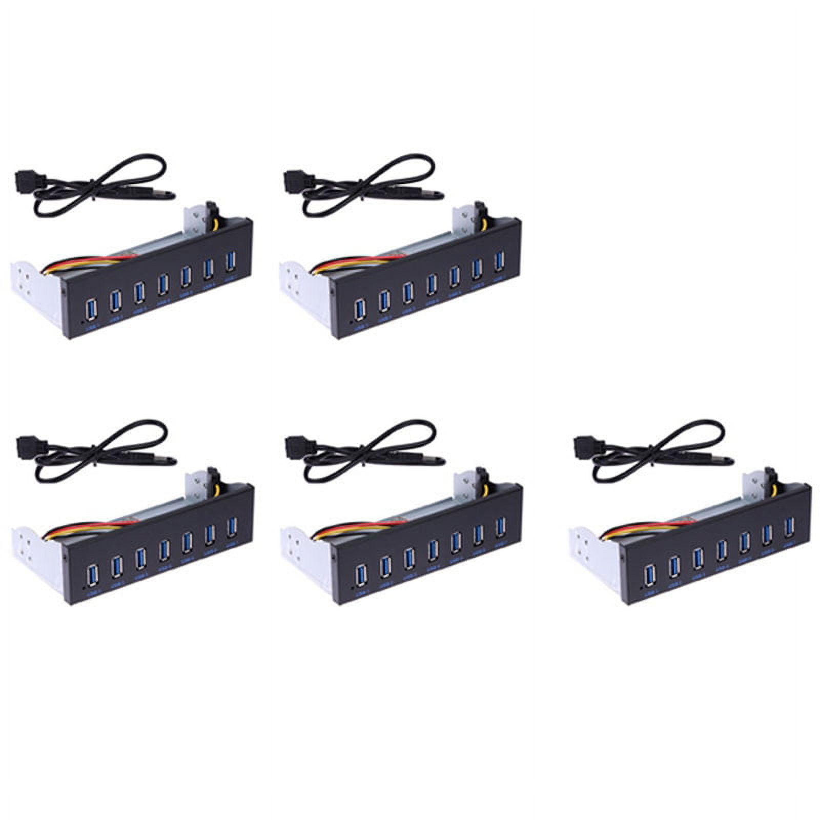 5X 7 Port USB 3.0 Hub 5Gbs 5.25Inch CD-ROM Drive Bay CD ROM Front Panel ...