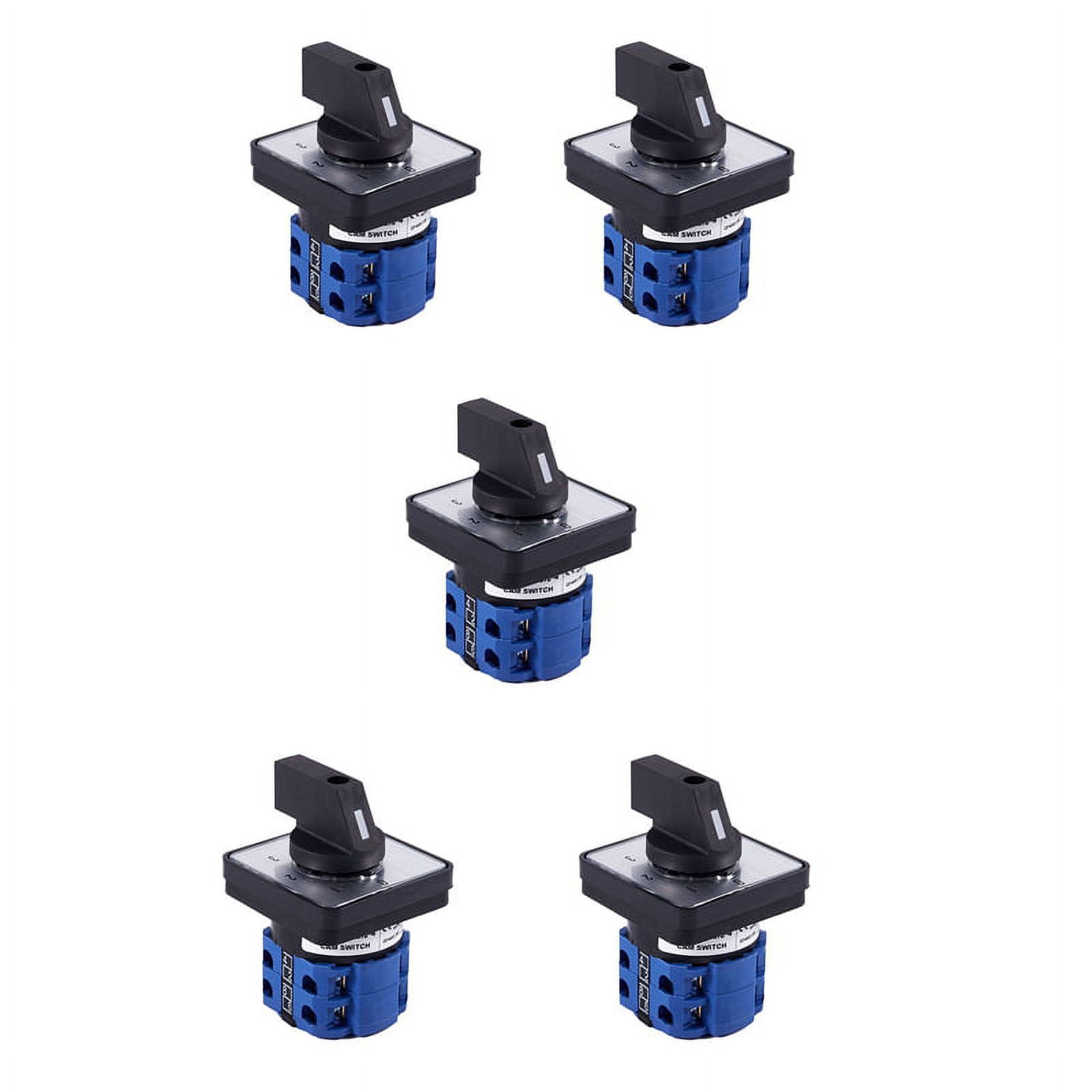 5X 8 Terminals 5 Positions Master Control Cam Switch 20A Black+Blue ...