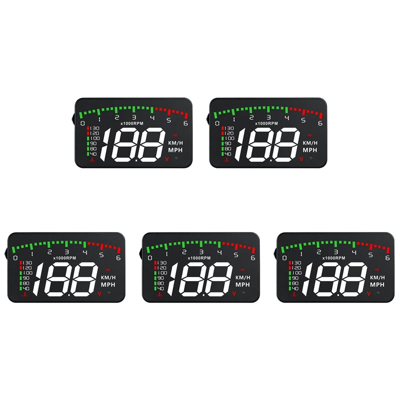 5X A900 Car HUD OBD RPM Meter -Up Display Multi-Display Car Digital ...