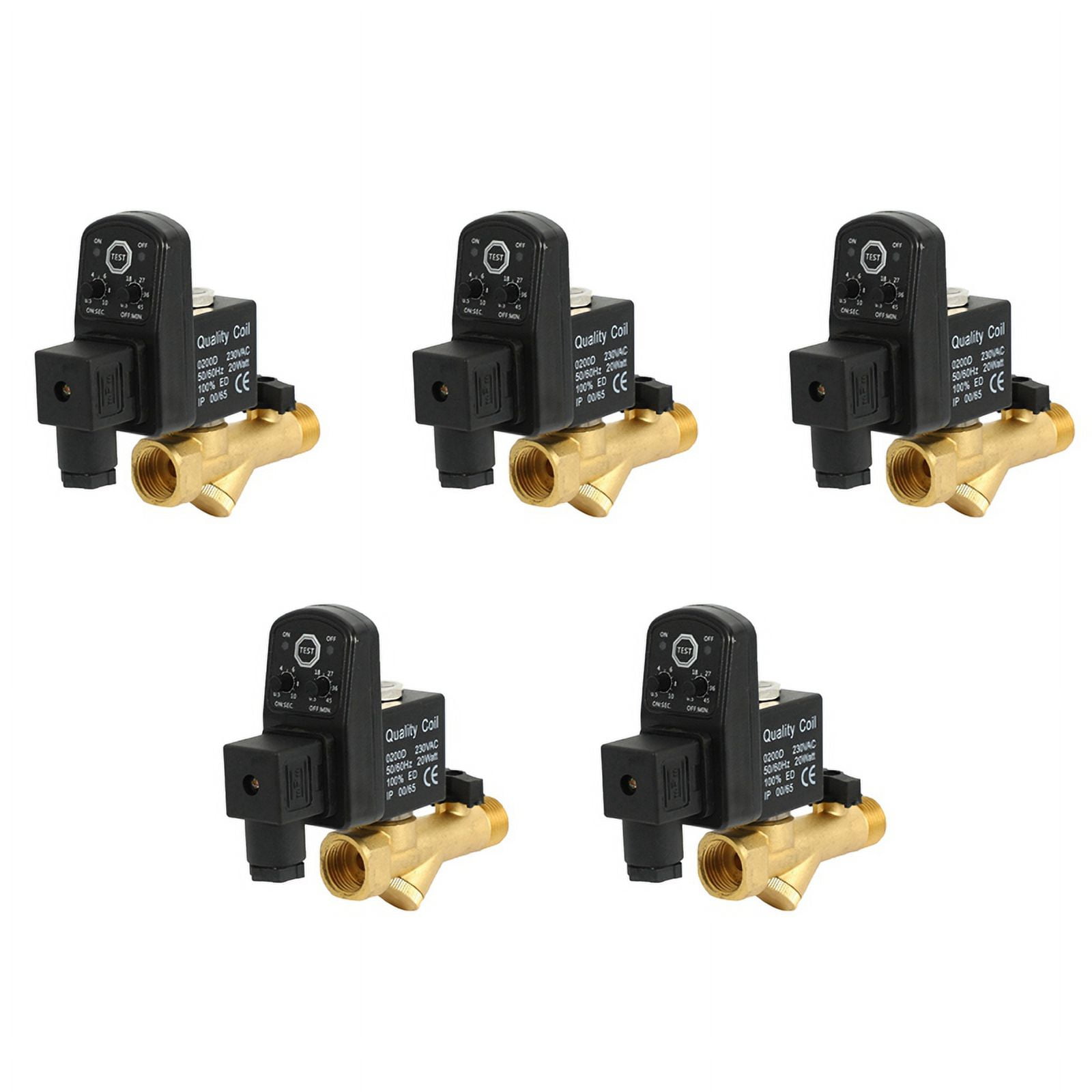 5X AC 220V 1/2Inch Electronic Timed 2Way Air Compressor Gas Tank ...