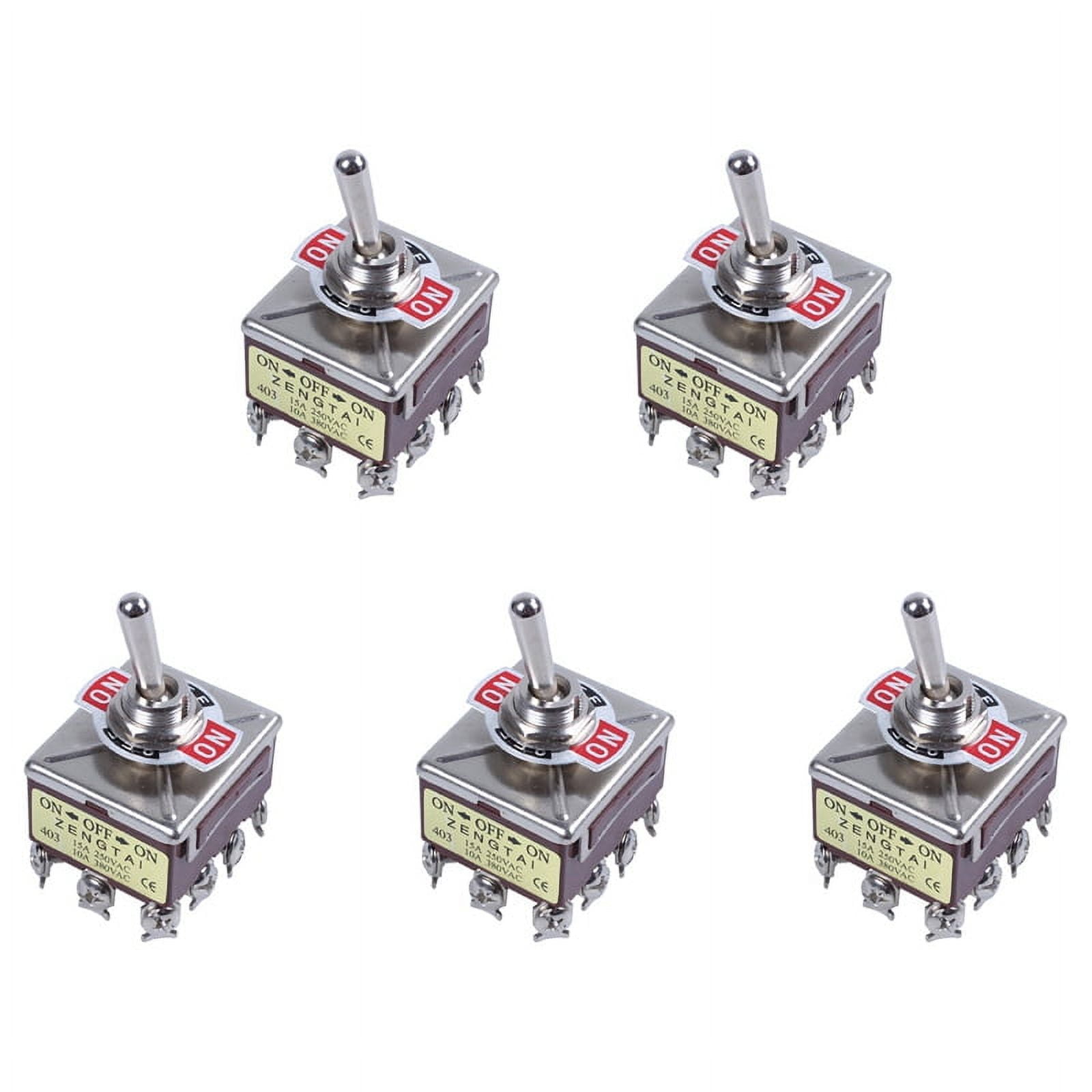 5X AC 380V 10A ON//on 3 Positions 12 Pin Latching Toggle Switch 4PDT ...