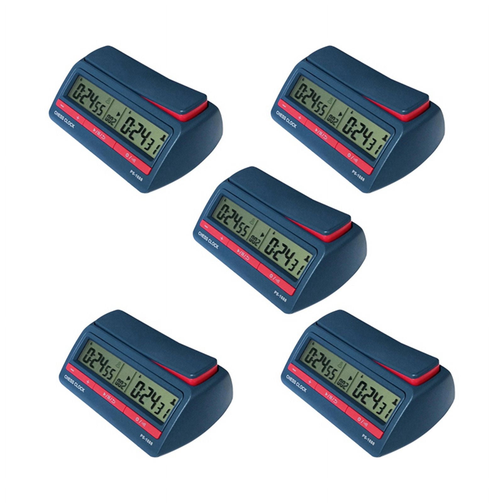 5X Advanced Chess Digital Timer Chess Clock Count Up Down Board Game Clock,5 x Chess clock,Blue ...