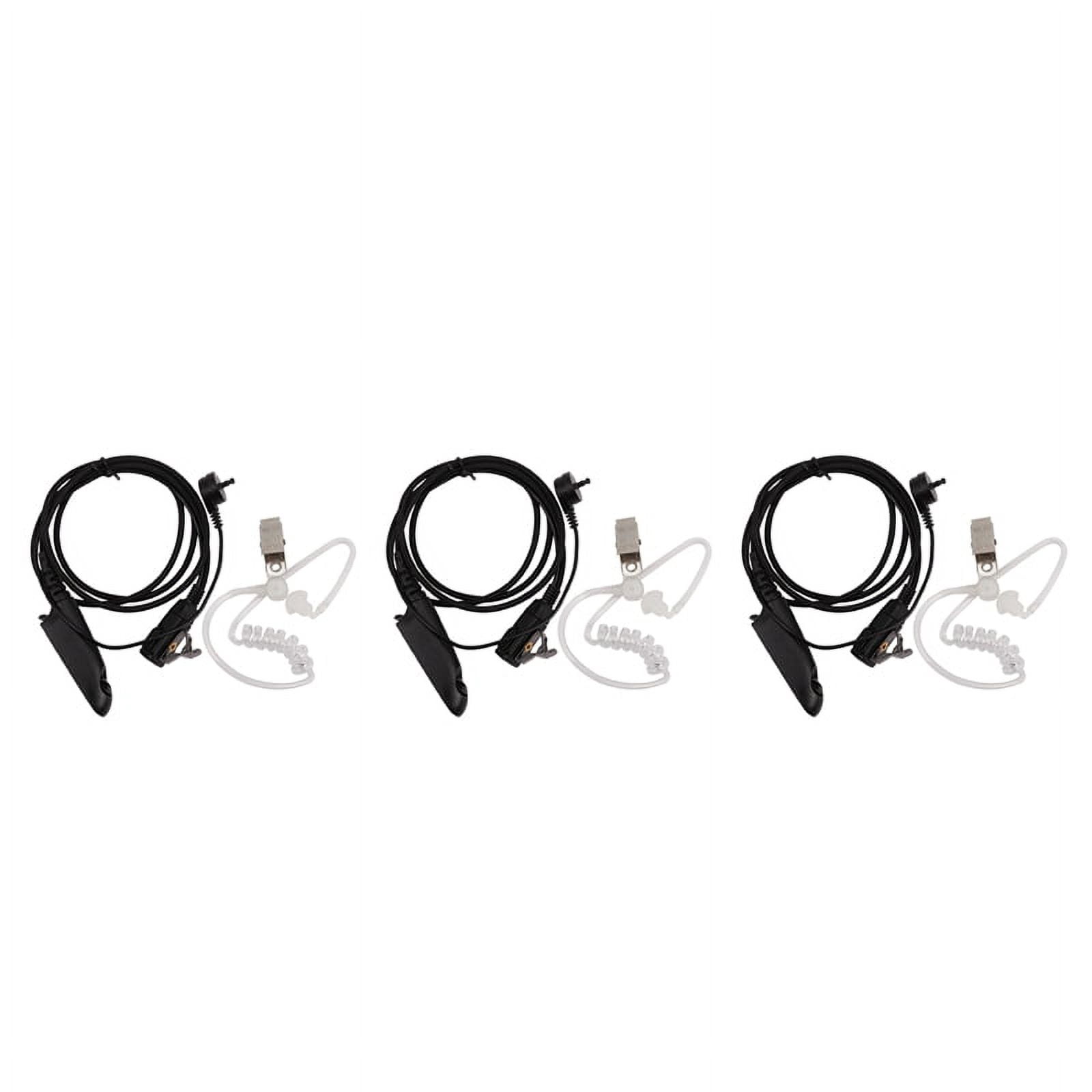 5X Air Acoustic Tube Earpiece Mic Headset PTT for GP380 Portable Radio ...