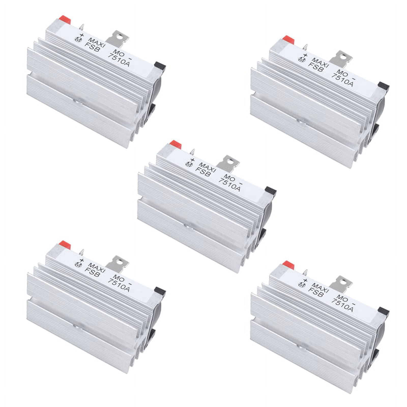 5X Aluminum Heatsink Base Single Phase Bridge Rectifier Diode 75A 1000V ...