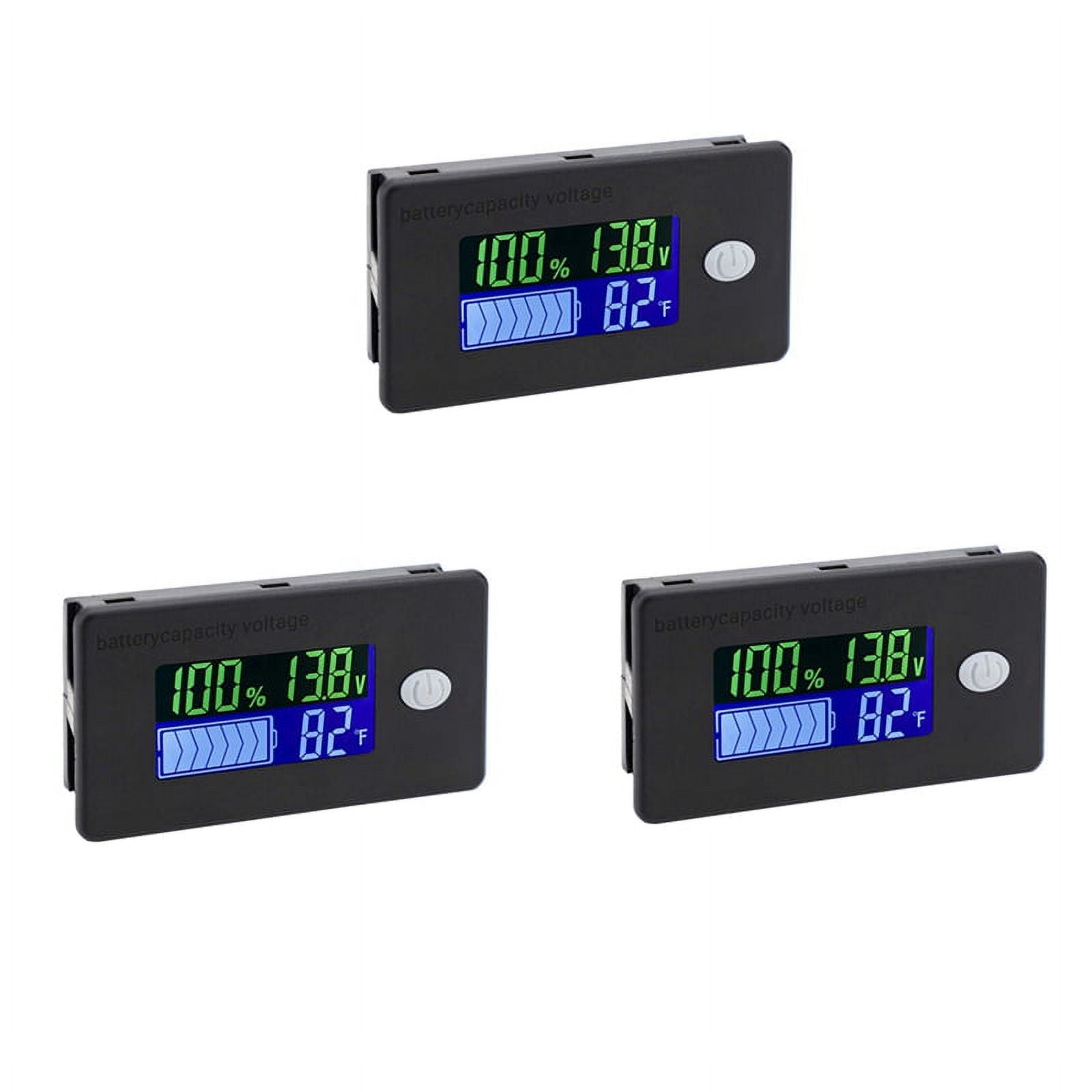 5X Battery Capacity Monitor,10-100V Battery Meter, 12V 24V 48V ...