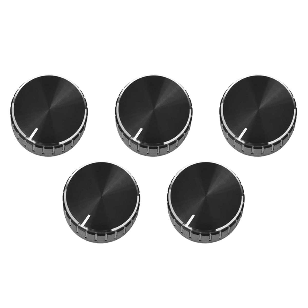 5X Black Aluminum Volume Control Amplifier Knob Wheel - Walmart.com