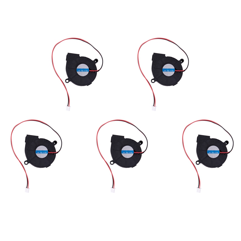 5X Black Brushless DC Cooling Blower Fan 5015S 12V 0.14A 50mm X 15mm ...