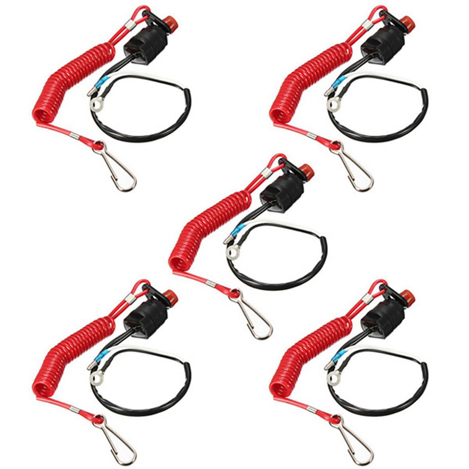 5X Boat Motor Emergency Stop Switch for / Outboard Stop Switch Cut ...