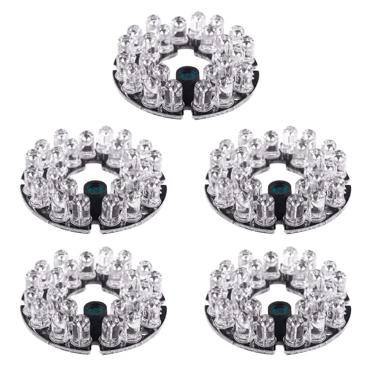 5X CCTV Camera 10Mil 90 Degree Red 5mm 24 LED Bulb IR Infrared Lamp ...