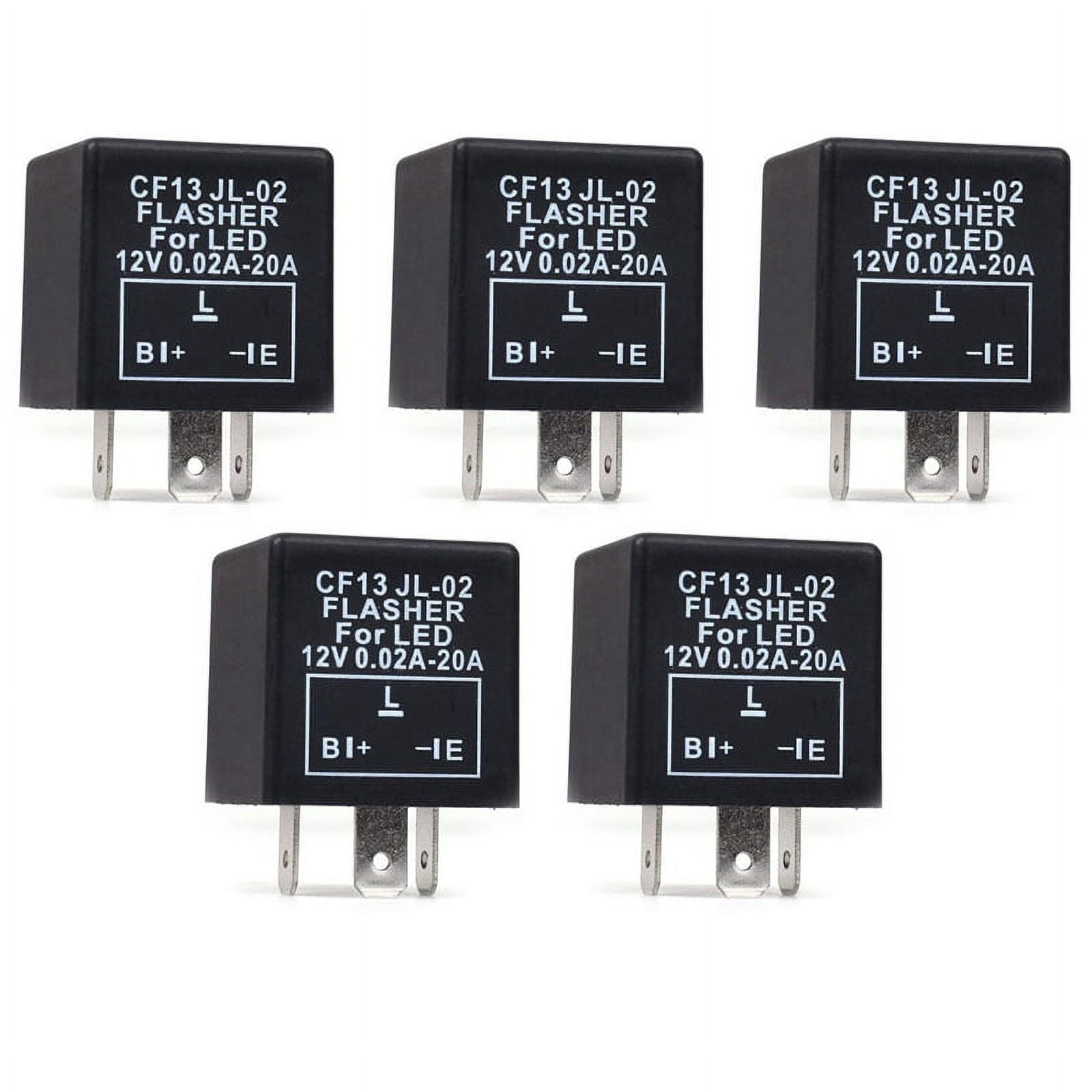 5X Car 3-Pin -13 Electronic LED 12V Flasher Relay Fix for Turn Signal ...