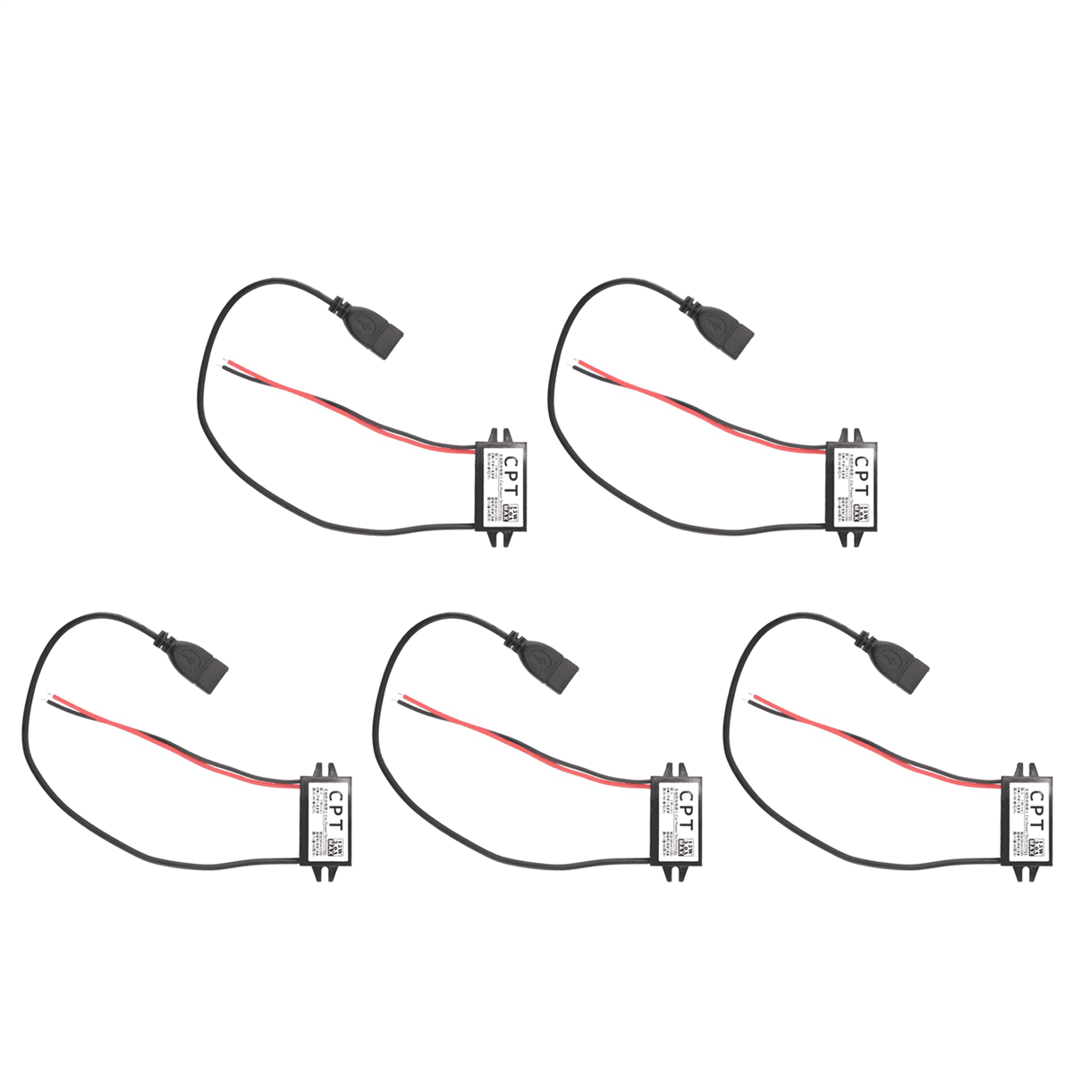 5X Car Power Converter DC 12V to 5V 3A Voltage Converter with Single ...