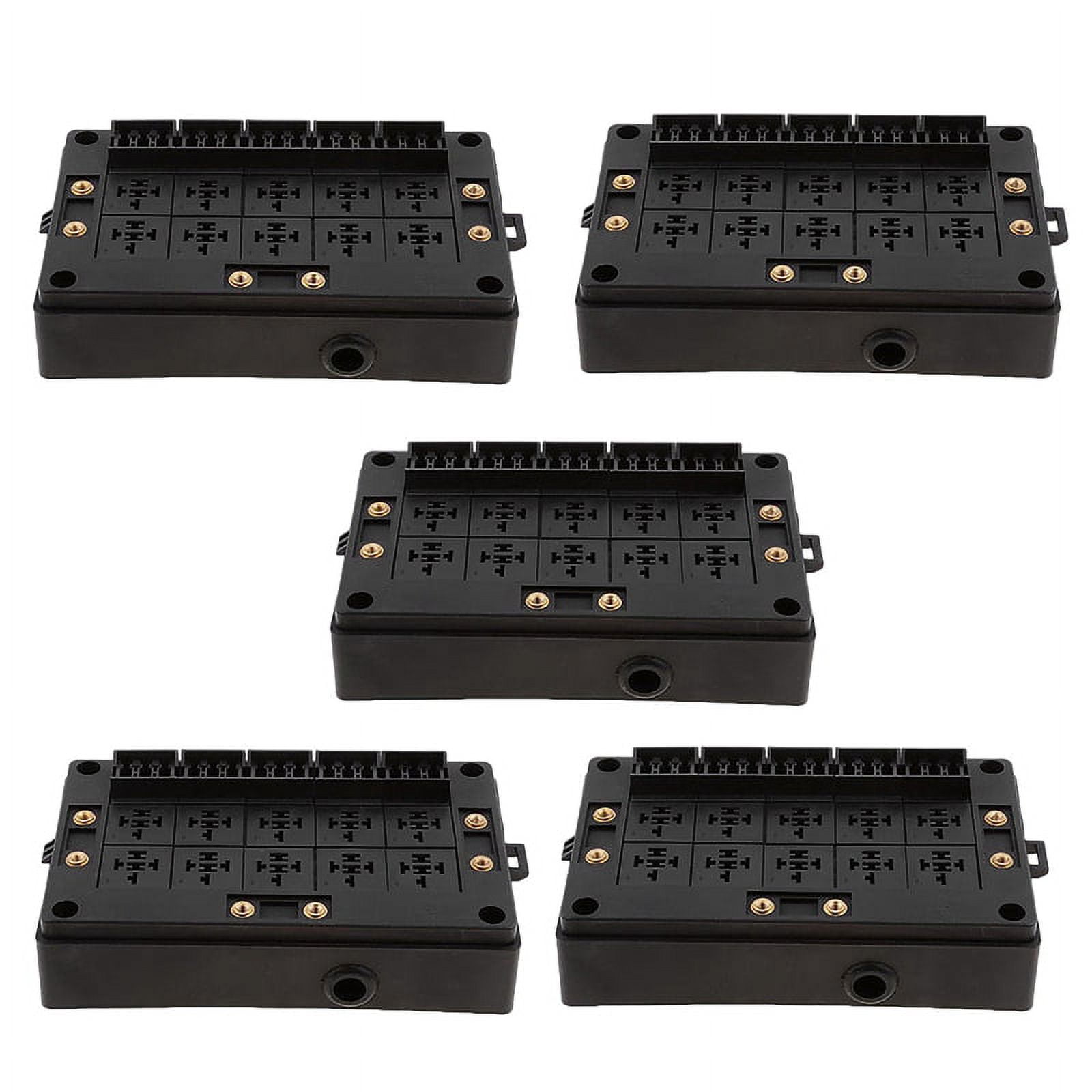 5X Car Relay Socket Black Box 18 Way Blade Fuse Holder for Automotive ...