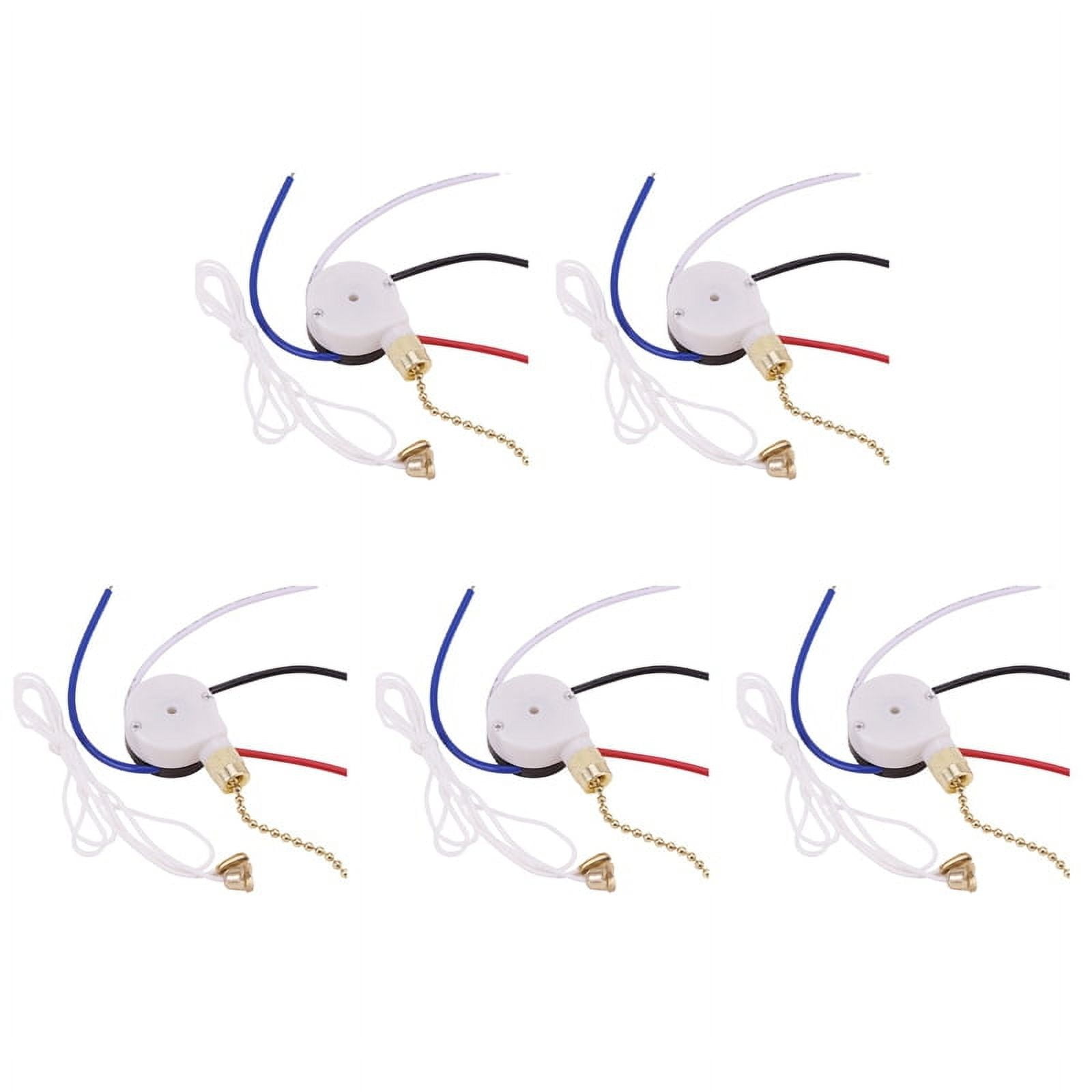5X Ceiling Fan Switch Kit 3 Speed 4 Wire, Fan Switch Zipper Speed ...