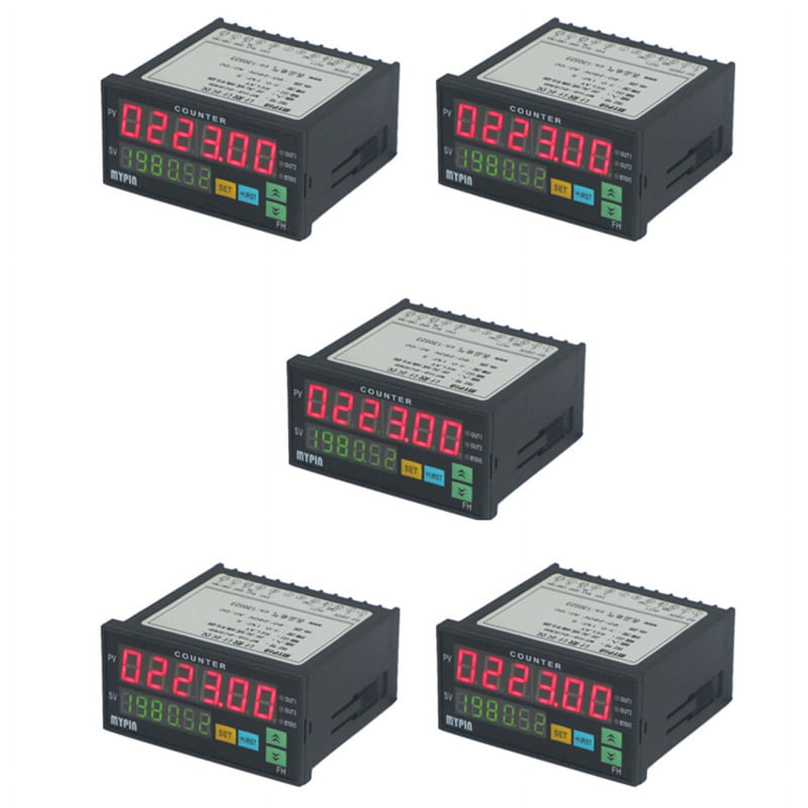 5X Counter Mini Length Batch Meter 1 Preset Relay Output Count Meter ...