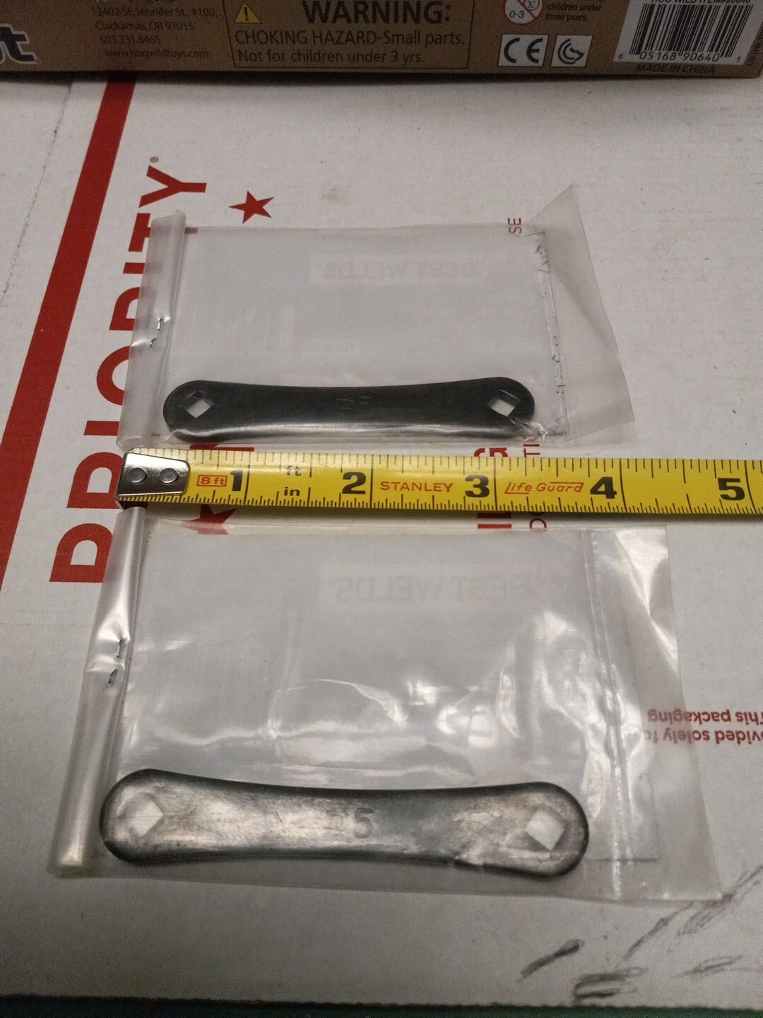 5X Cylinder Welding Wrench B & Mc Acetylene Valves 3/16” Square Socket ...