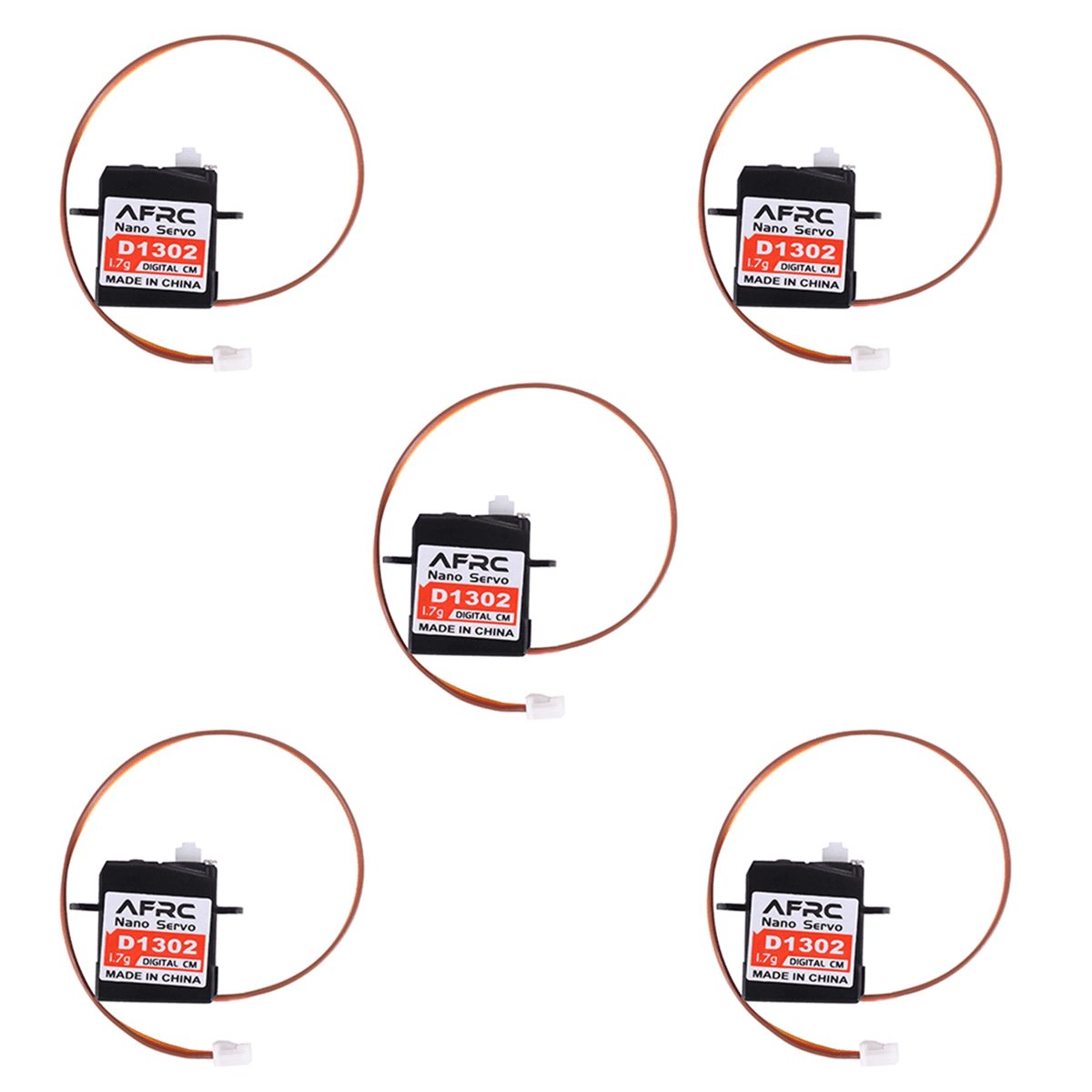 5X -D1302 Mini 1.7G Large Torque Mini Digital Servo JST Connector for ...