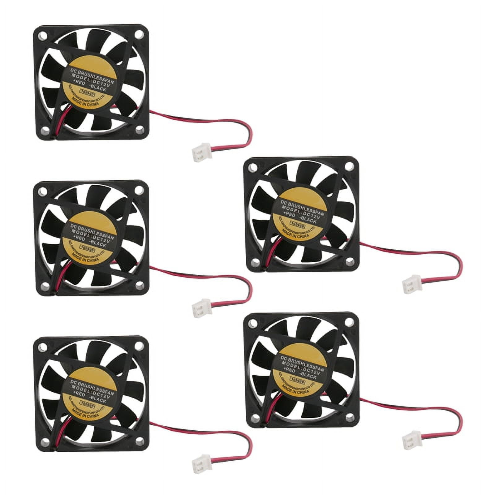 5X DC 12V 2Pins Cooling Fan 60mm x 15mm for PC Computer Case CPU Cooler ...