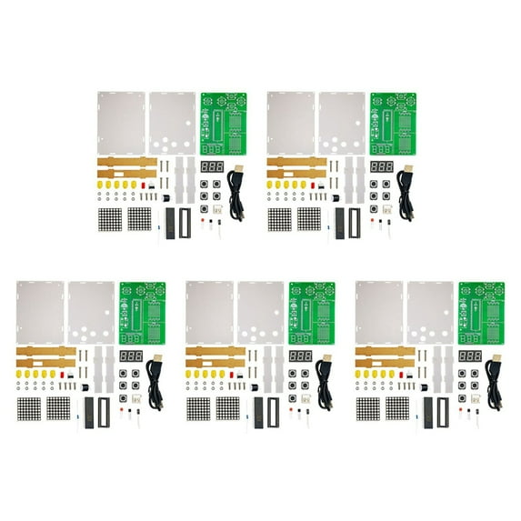 5X DIY Pixel Game Maker Kit Electronics DIY Soldering Project Practice ...