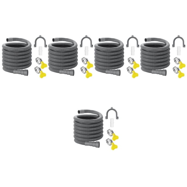 5X Drain Hose Extension Set Universal Washing Machine Hose 10Ft ...