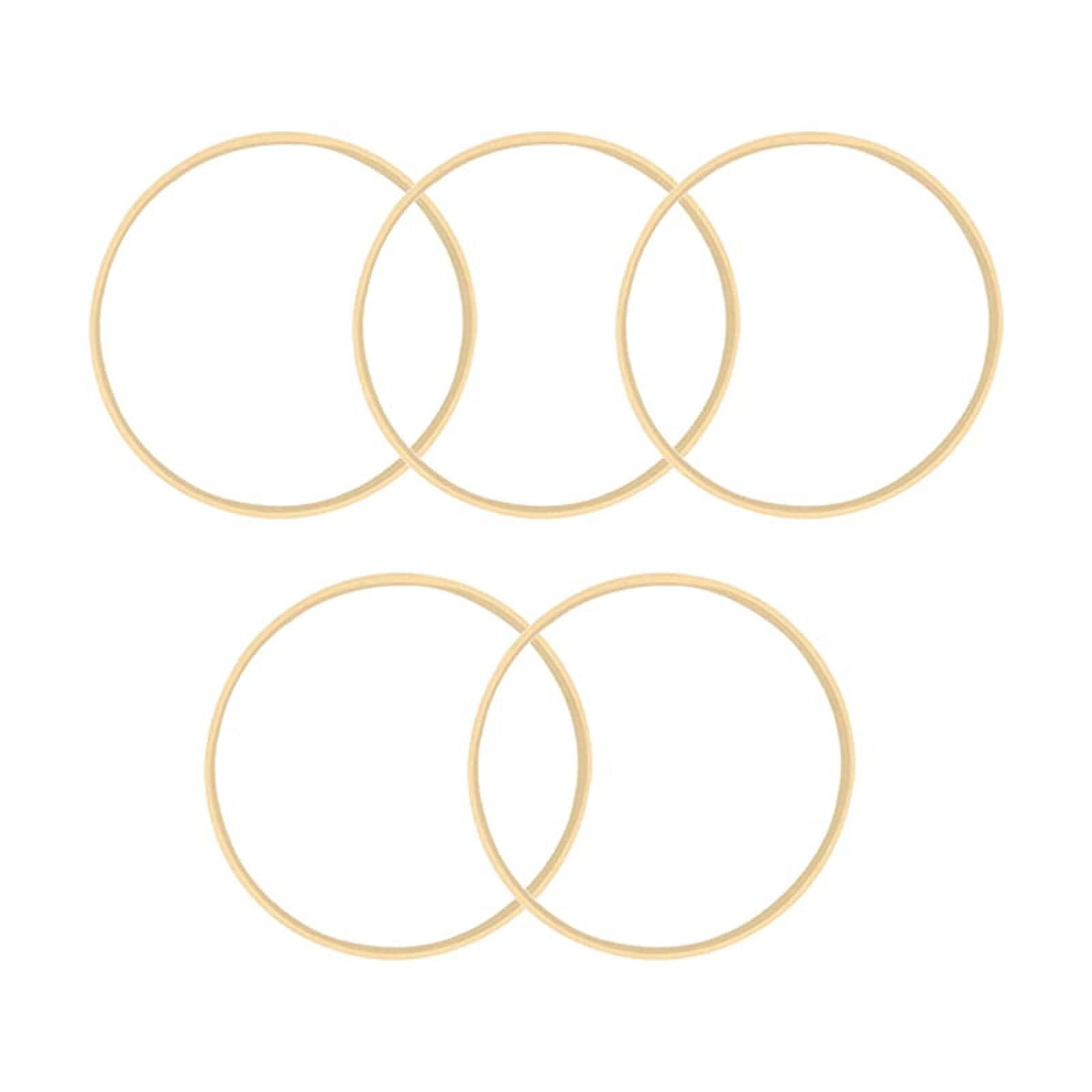 5X Dream Bamboo Rings,Wooden Circle Round Catcher DIY Hoop for Flower ...