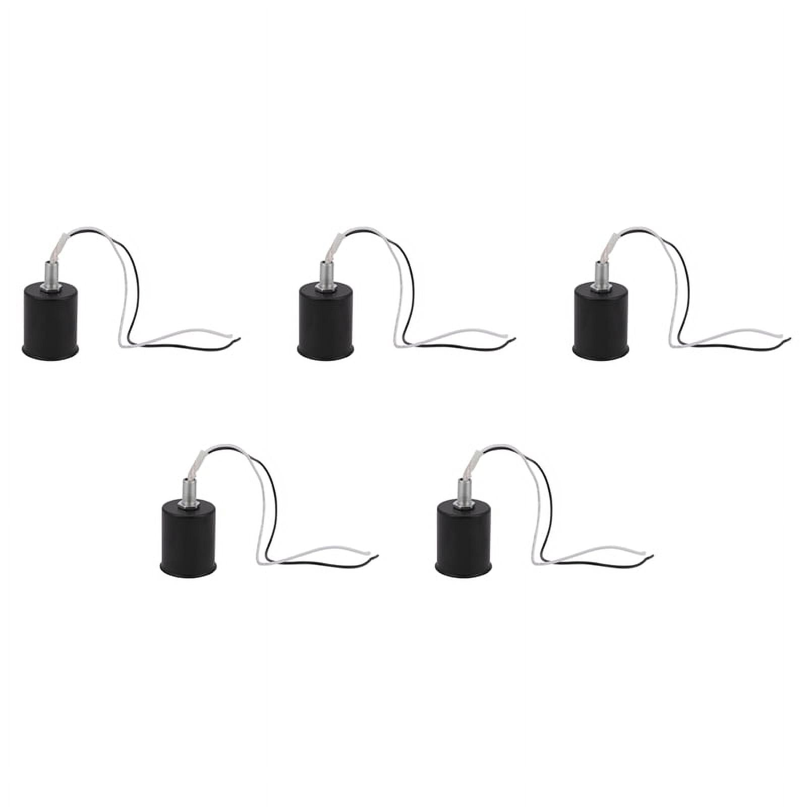 5X E27 Ceramic Screw Base Round LED Light Bulb Lamp Socket Holder ...