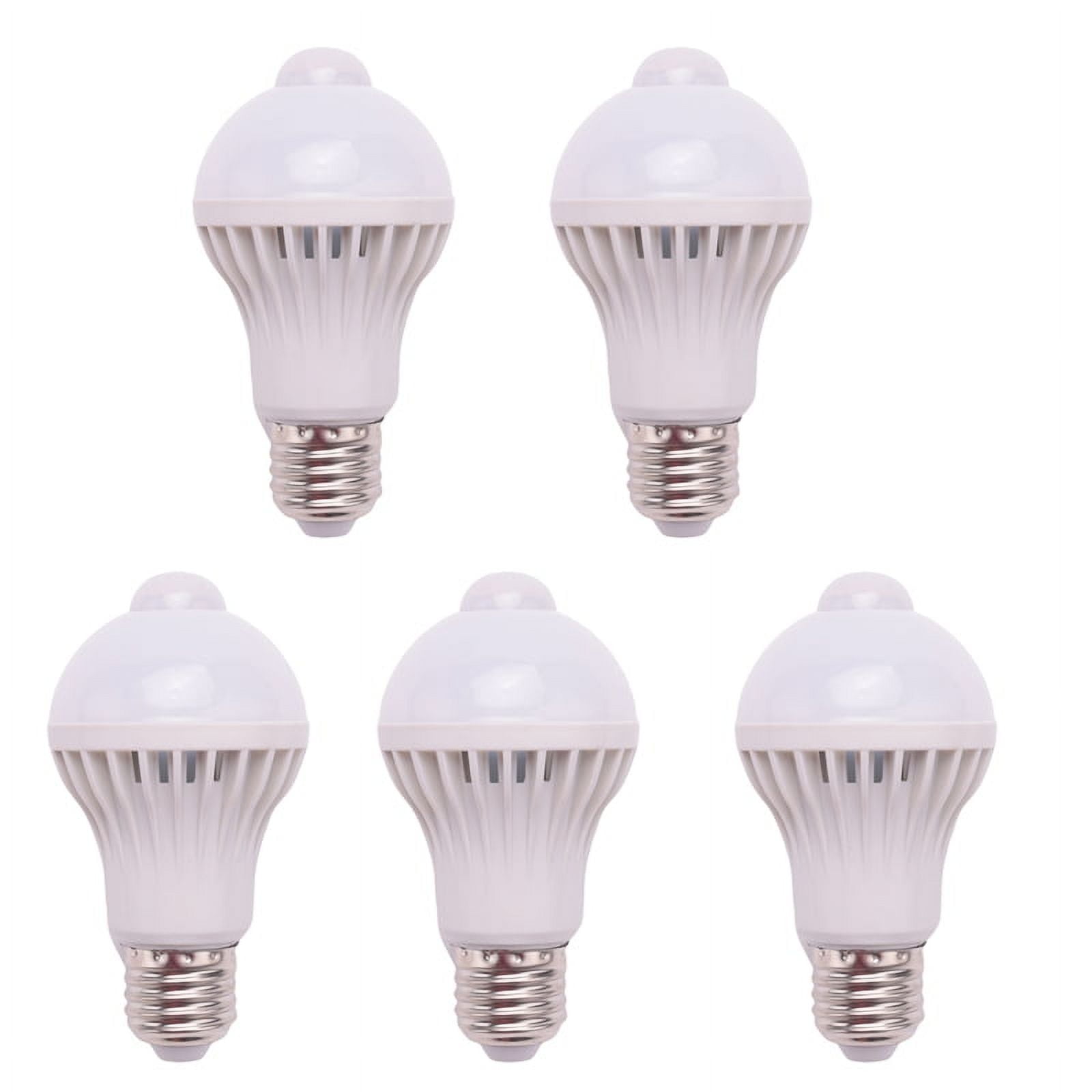 5X E27 Led Bulb Light Motion Sensor Light LED PIR Motion Sensor Lamp ...