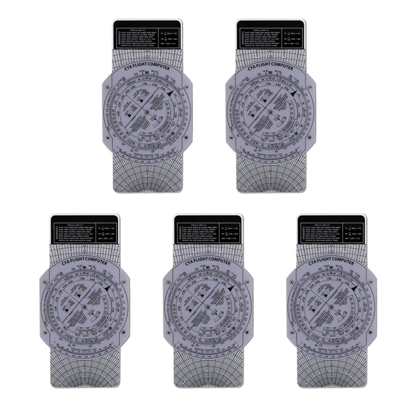 5X E6B Flight Computer Aviation Plotter Circular Slide Rule Used in ...