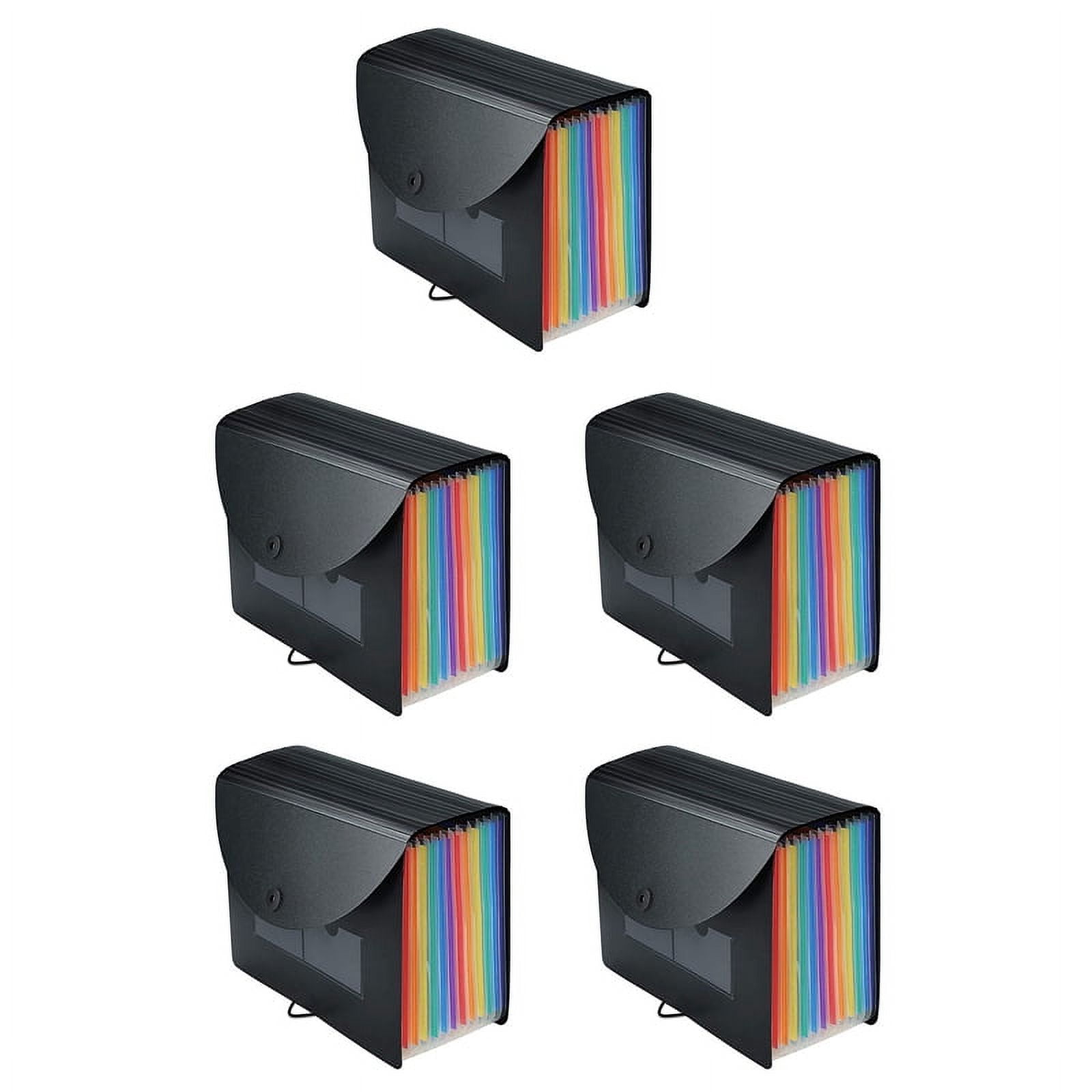 5X Expanding File Folder 12 Pockets File Organizer Filing Box,A4 ...