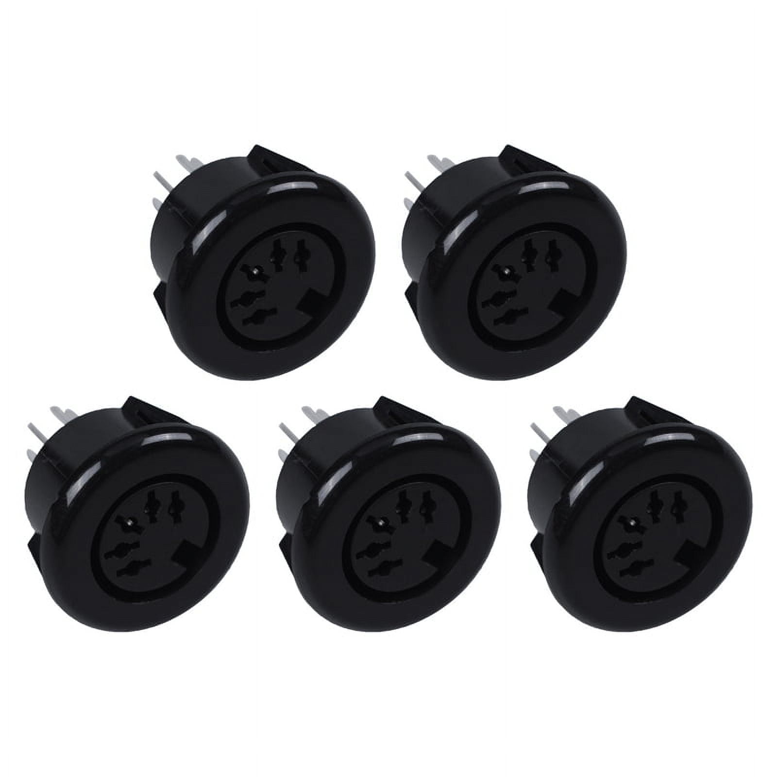 5X Female 5 Pin DIN Plug Panel Mounted Keyboard Cable Connector Adapter ...