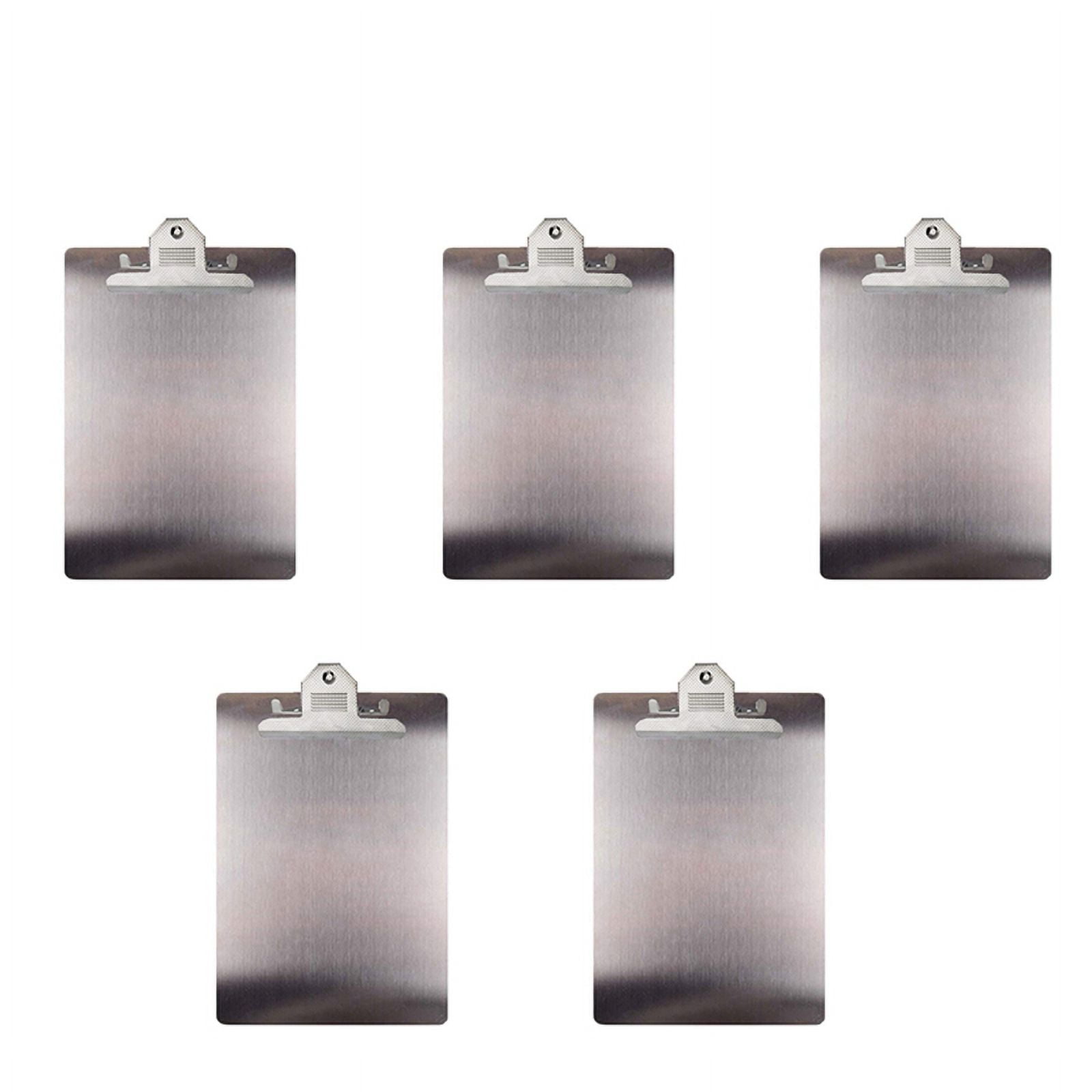 5X File Folder Metal Clipboard A4 Stainless Steel Clip Board Organizer ...