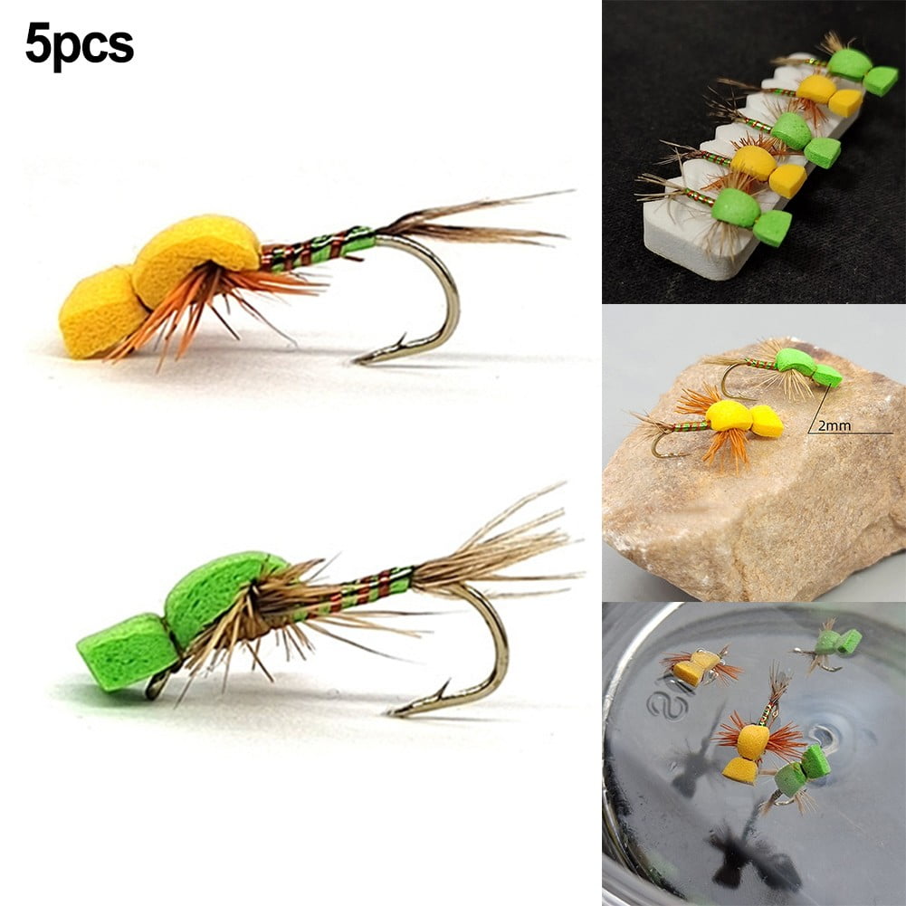 5X Fly Fishing Bait Floating Dry Fly Mayfly Lure For Trout Salmon Bass ...