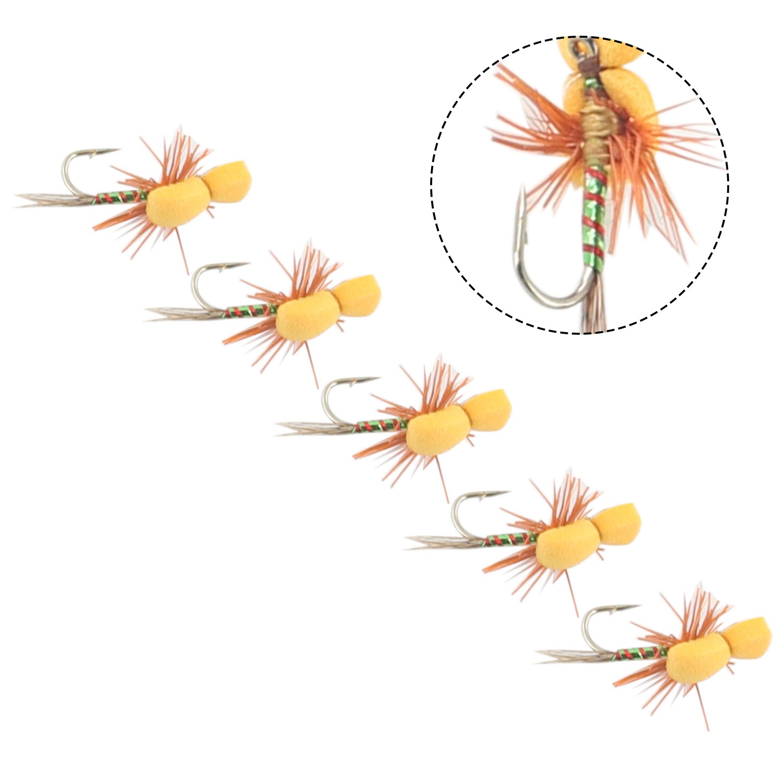 5X Fly Fishing Bait Floating Dry Fly Mayfly Lure For Trout Salmon Bass ...