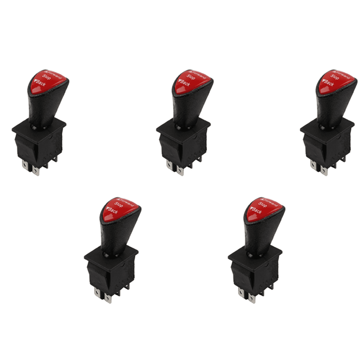 5X Forward-Stop-Back DPDT 6Pin Latching Slide Rocker Switch KCD4-604-6P ...