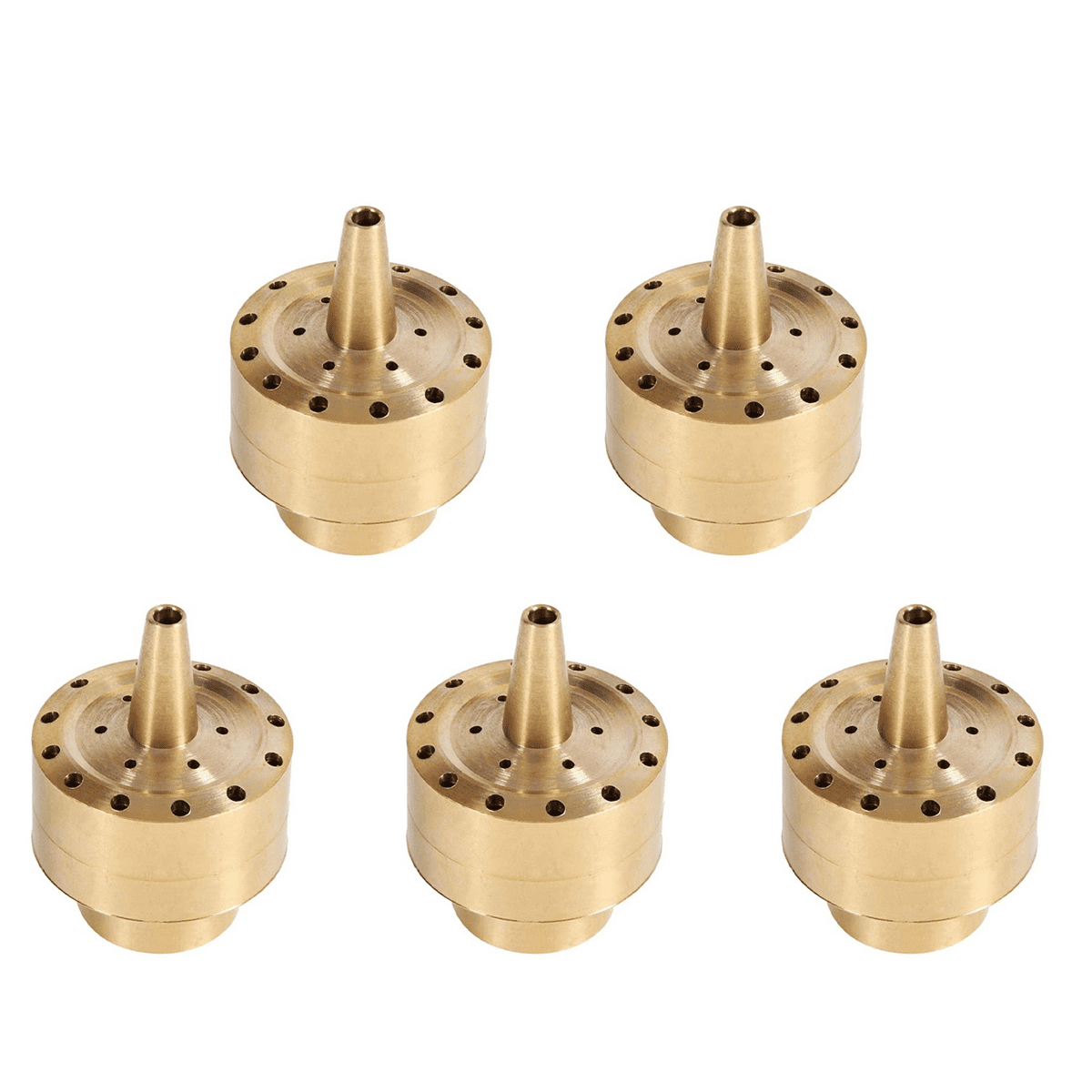 5X Fountain Nozzle Heads,Brass Column Multi Direction Jet Pond Fountain ...