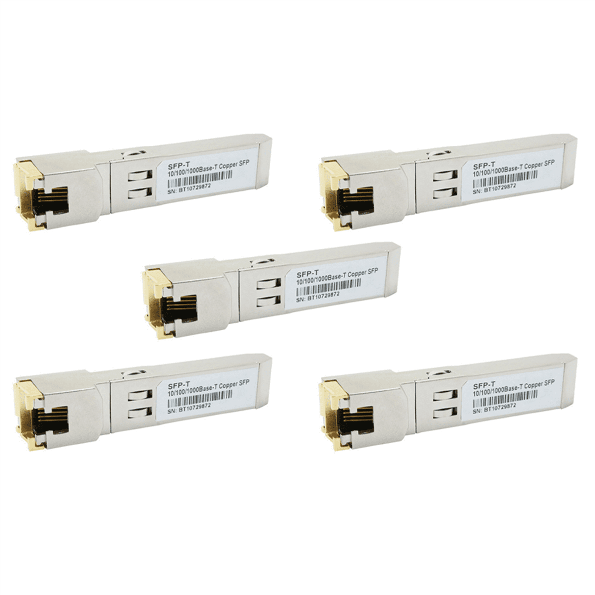 5X Gigabit RJ45 SFP Module 10/100/1000Mbps SFP Copper RJ45 SFP ...