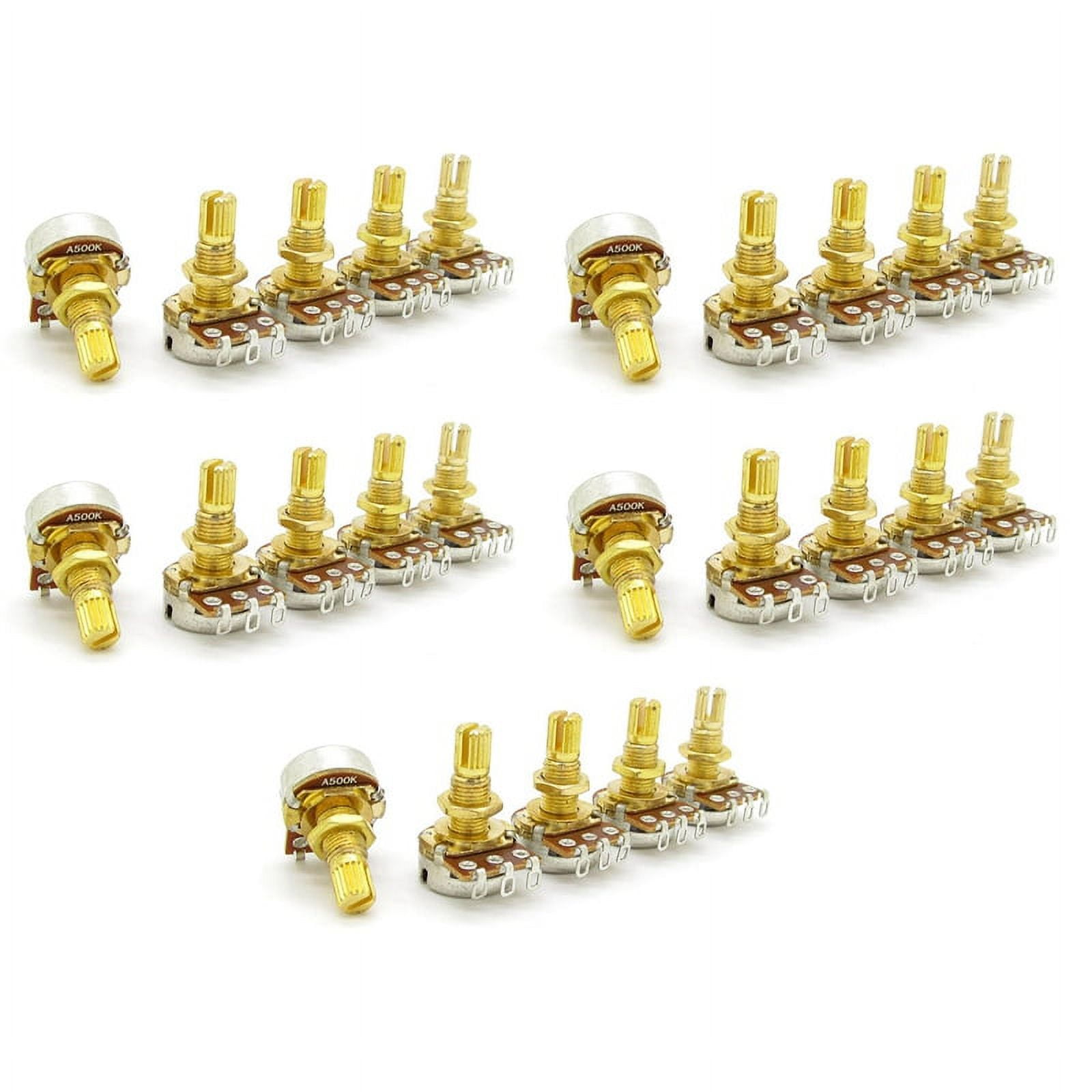 5X Guitar Potentiometer Audio Volume&Tone Pots Switch Control A500K ...
