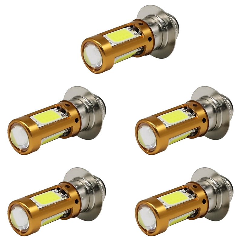 5X H6M PX15D P15D LED Motorcycle Headlights Hi-Lo Beam Bulb for ...