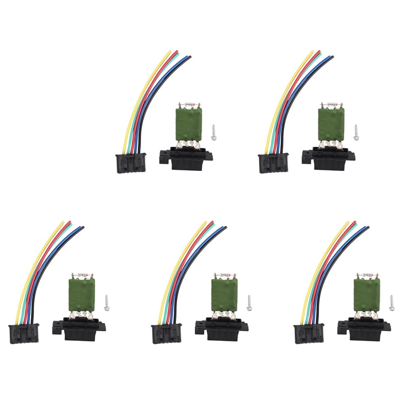 5X Heater Motor Blower Fan Resistor with Wiring Repair Plug Harness for ...