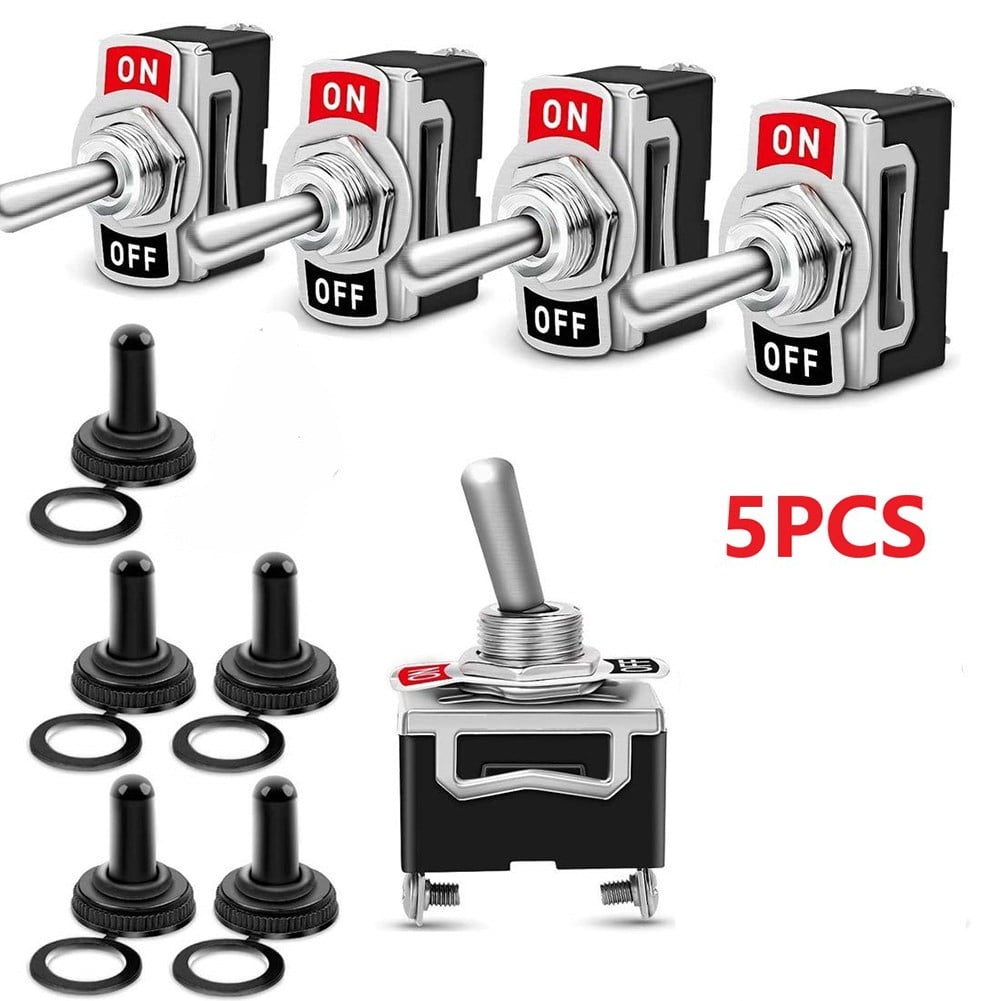 5X Heavy Duty Boat Rocker Toggle Switches 250V 2 Pin SPST On/Off Rocker ...