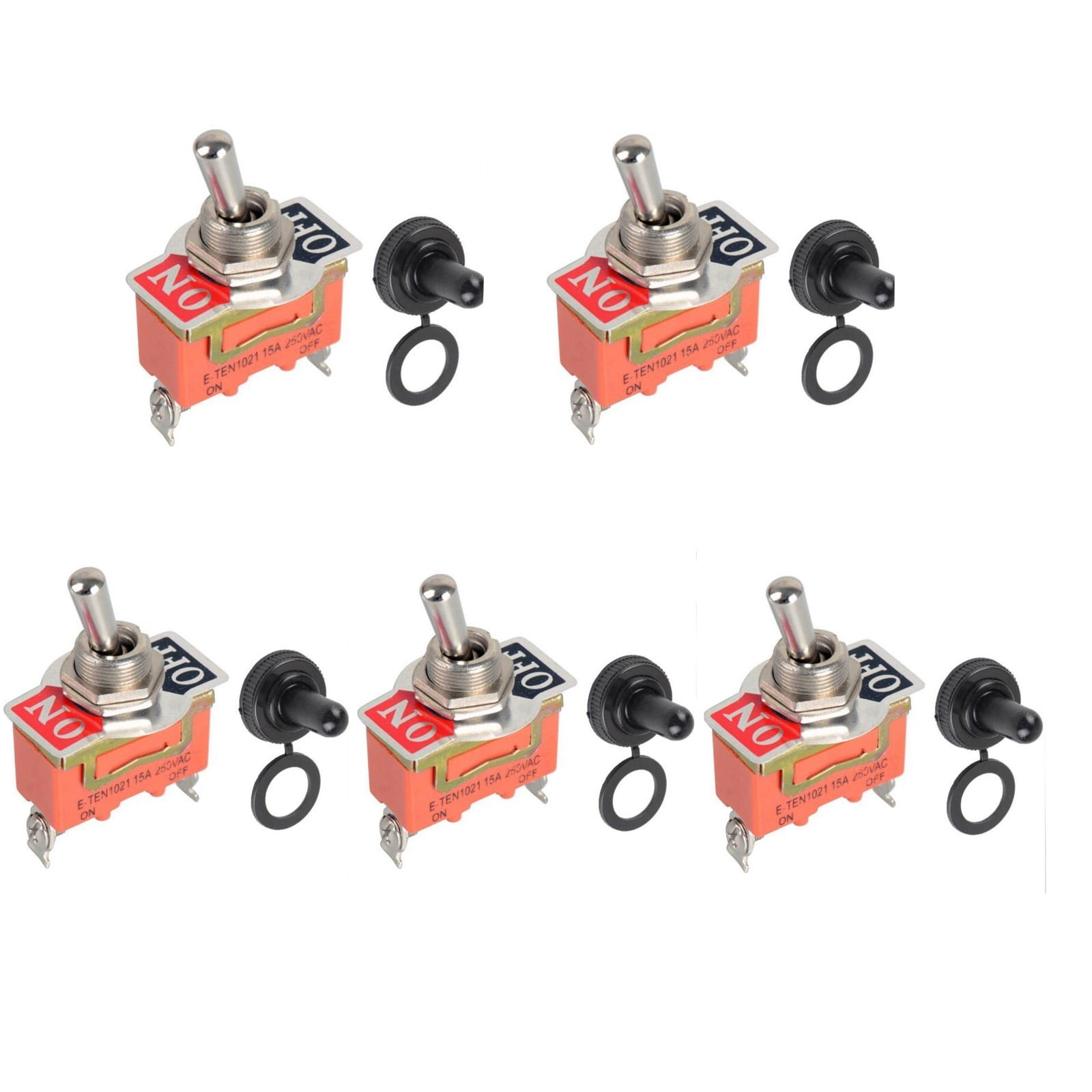5X Heavy Duty Boat Rocker Toggle Switches 250V 2 Pin SPST On/Off Rocker ...