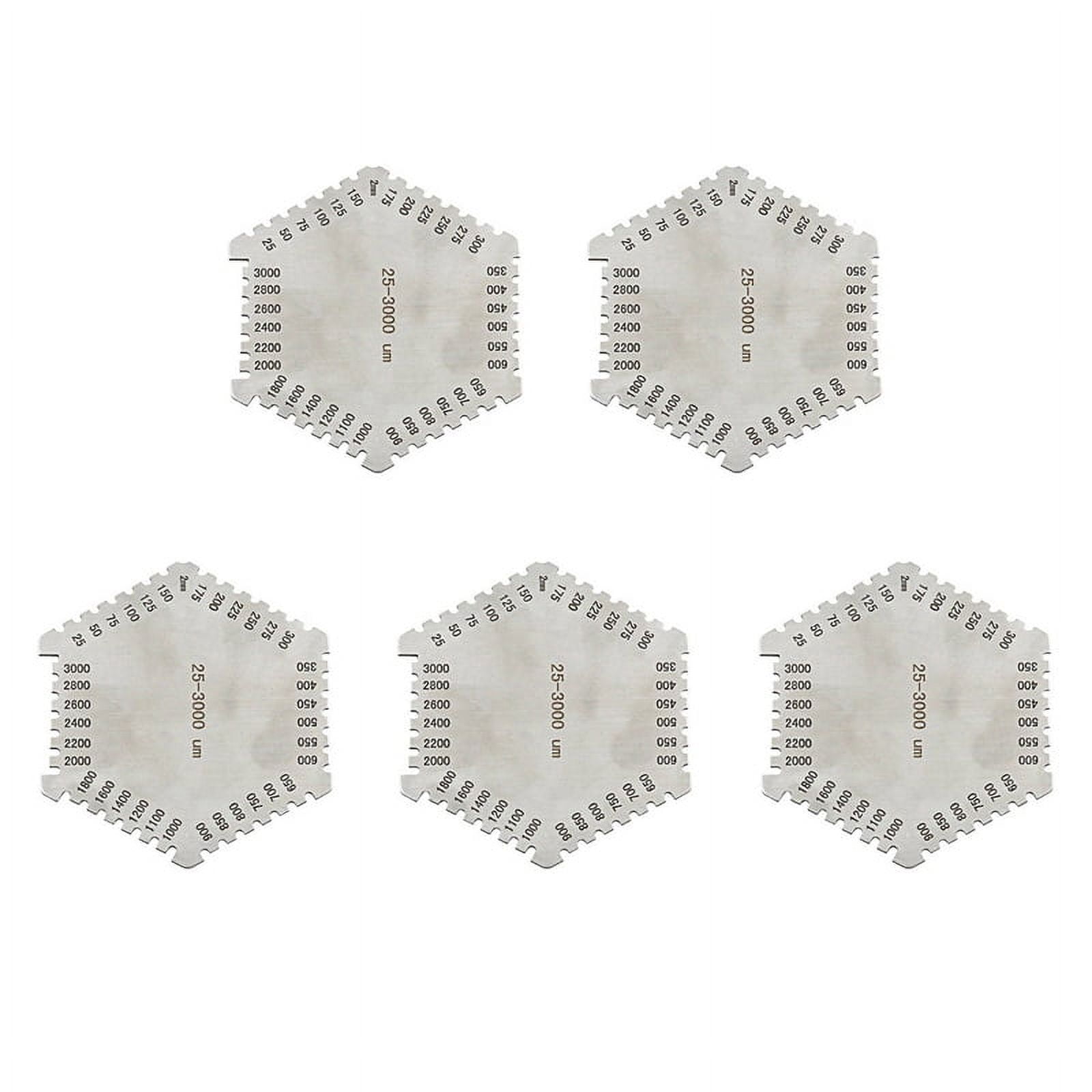5X High Precision Stainless Steel Hexagon Wet Film Comb Instrument ...