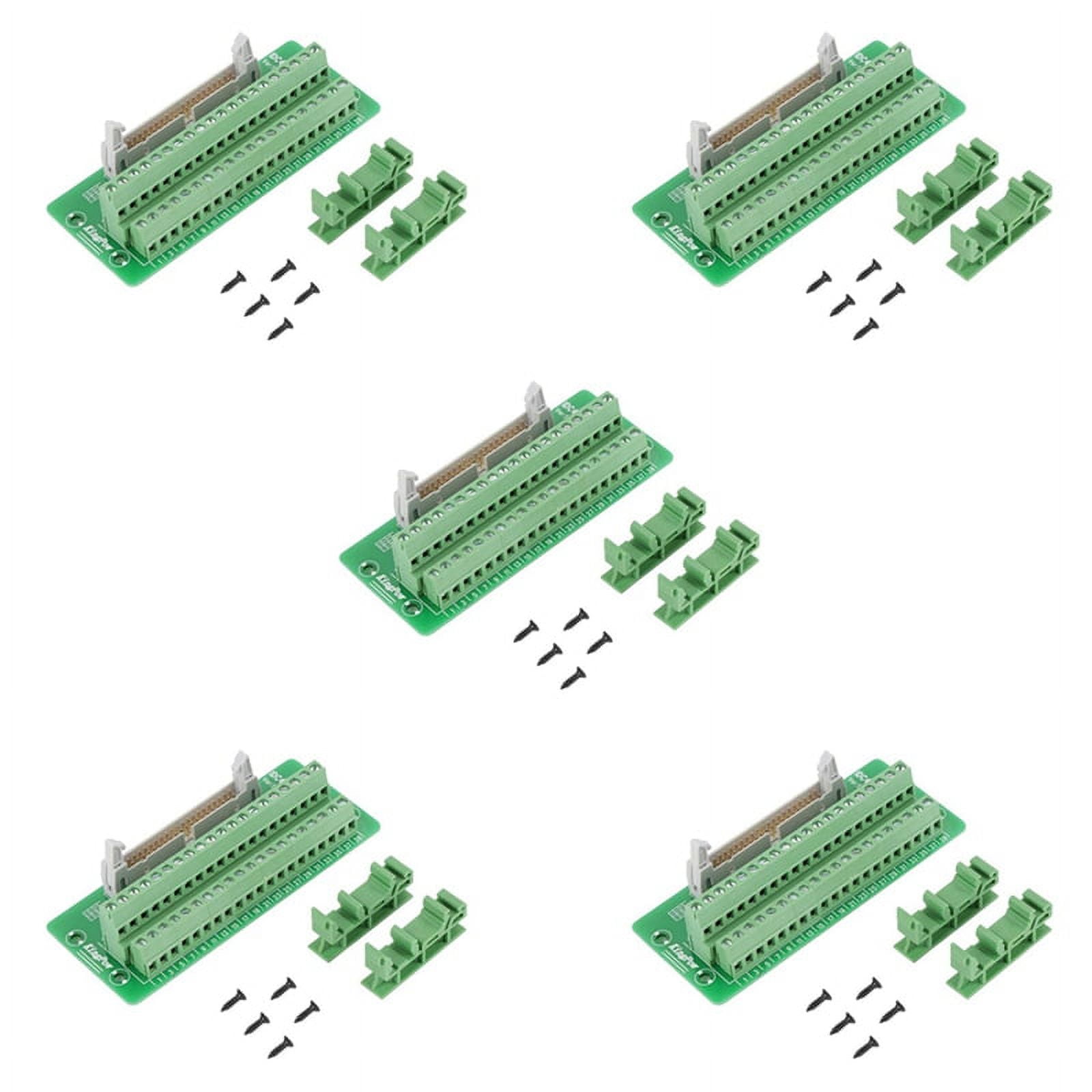 5X IDC40P 40Pin Connector Strip Breakout Board Terminal Block Plug PLC ...