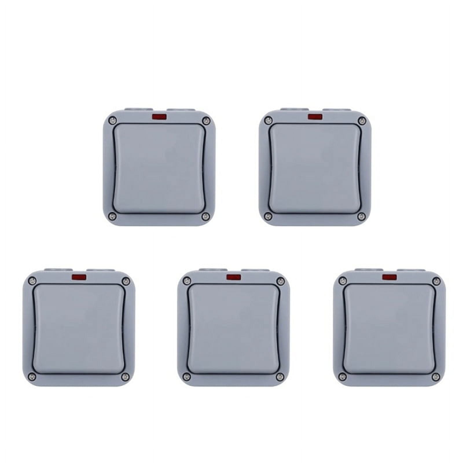 5X IP66 Wall Electrical Switch 220V Light Waterproof on Security Button ...