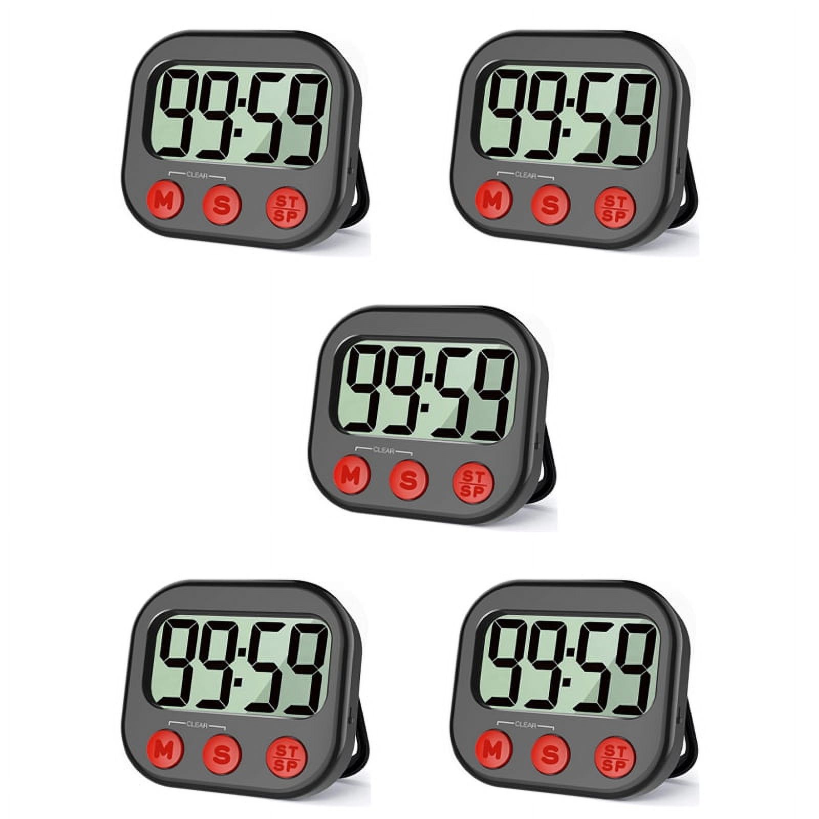 5X Kitchen , Digital Visual Magnetic Clock Stopwatch Countdown , LCD ...