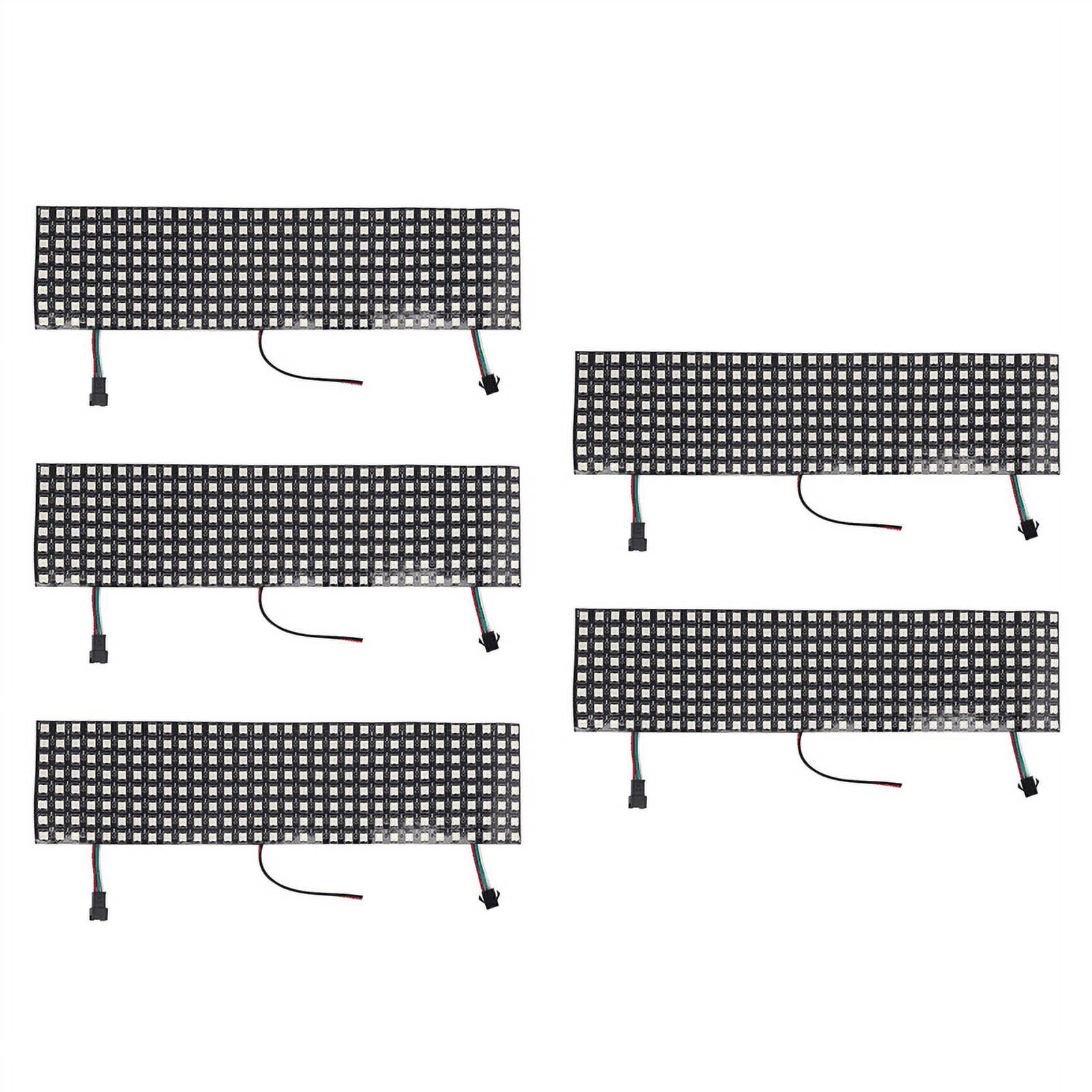 5X LED Matrix Panel, WS2812B RGB 832 Pixels Digital Flexible Dot Matrix ...